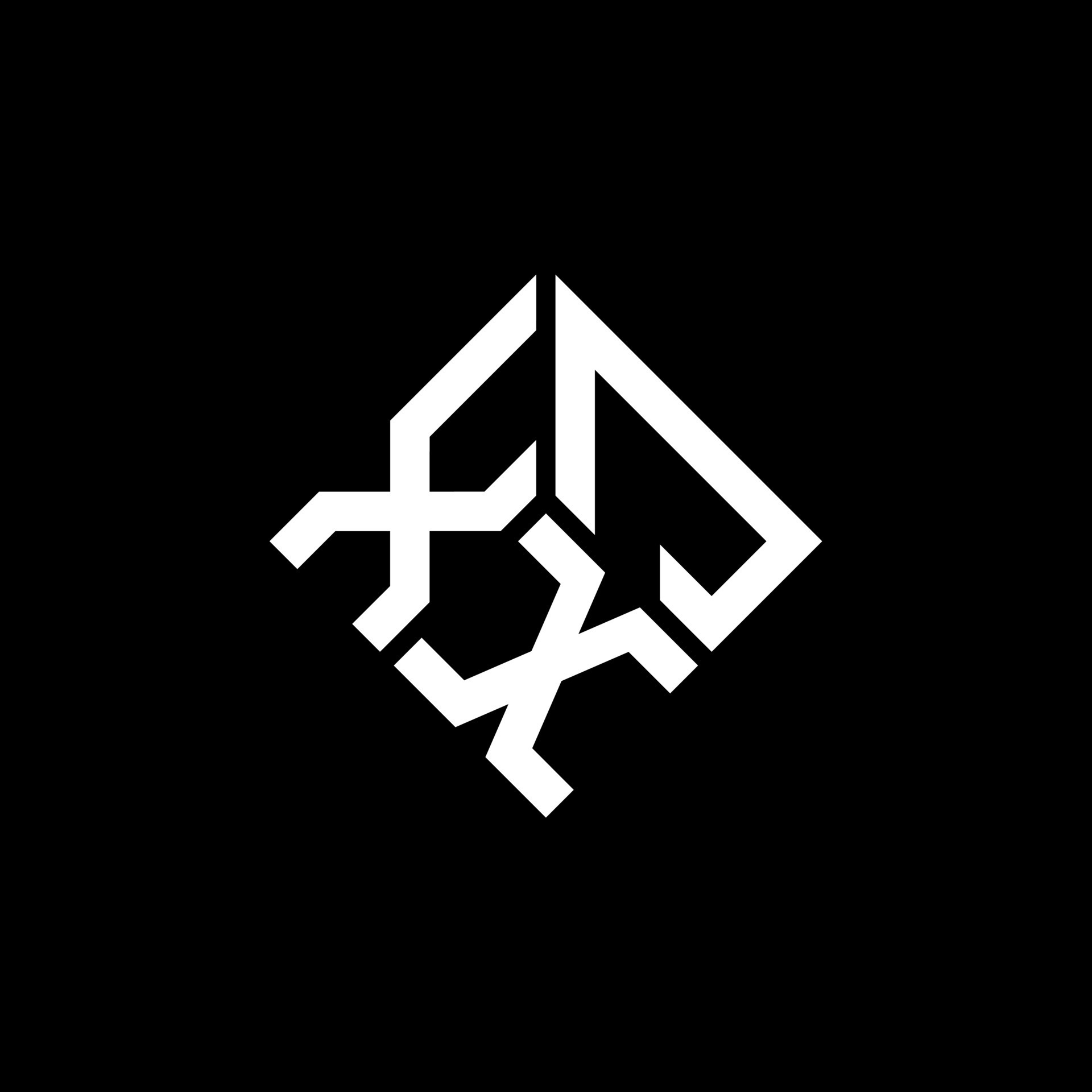 diseño del logotipo de la letra xjx sobre fondo negro. concepto de logotipo de letra de ...
