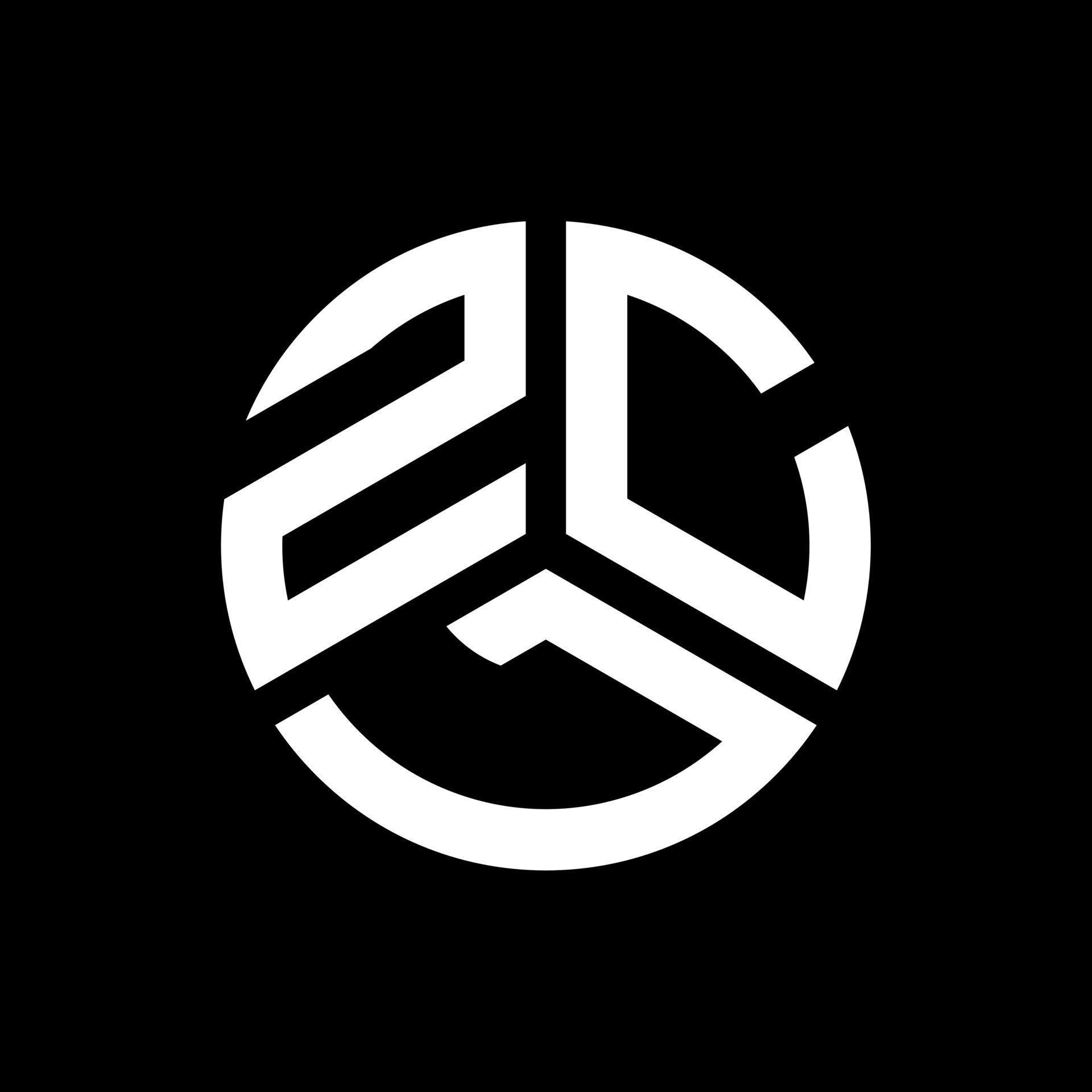 ZCL letter logo design on black background. ZCL creative initials letter logo concept. ZCL ...