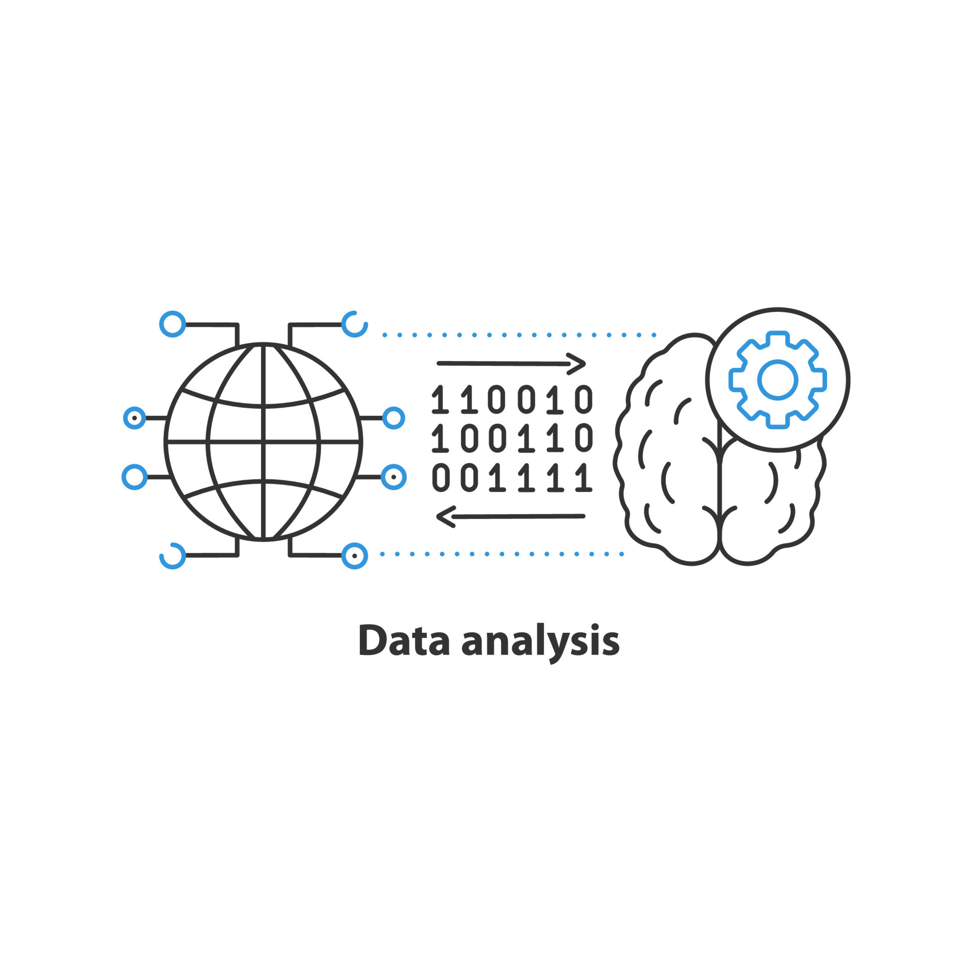Data Analysis Concept Icon Artificial Intelligence Idea Thin Line Illustration Vector Isolated