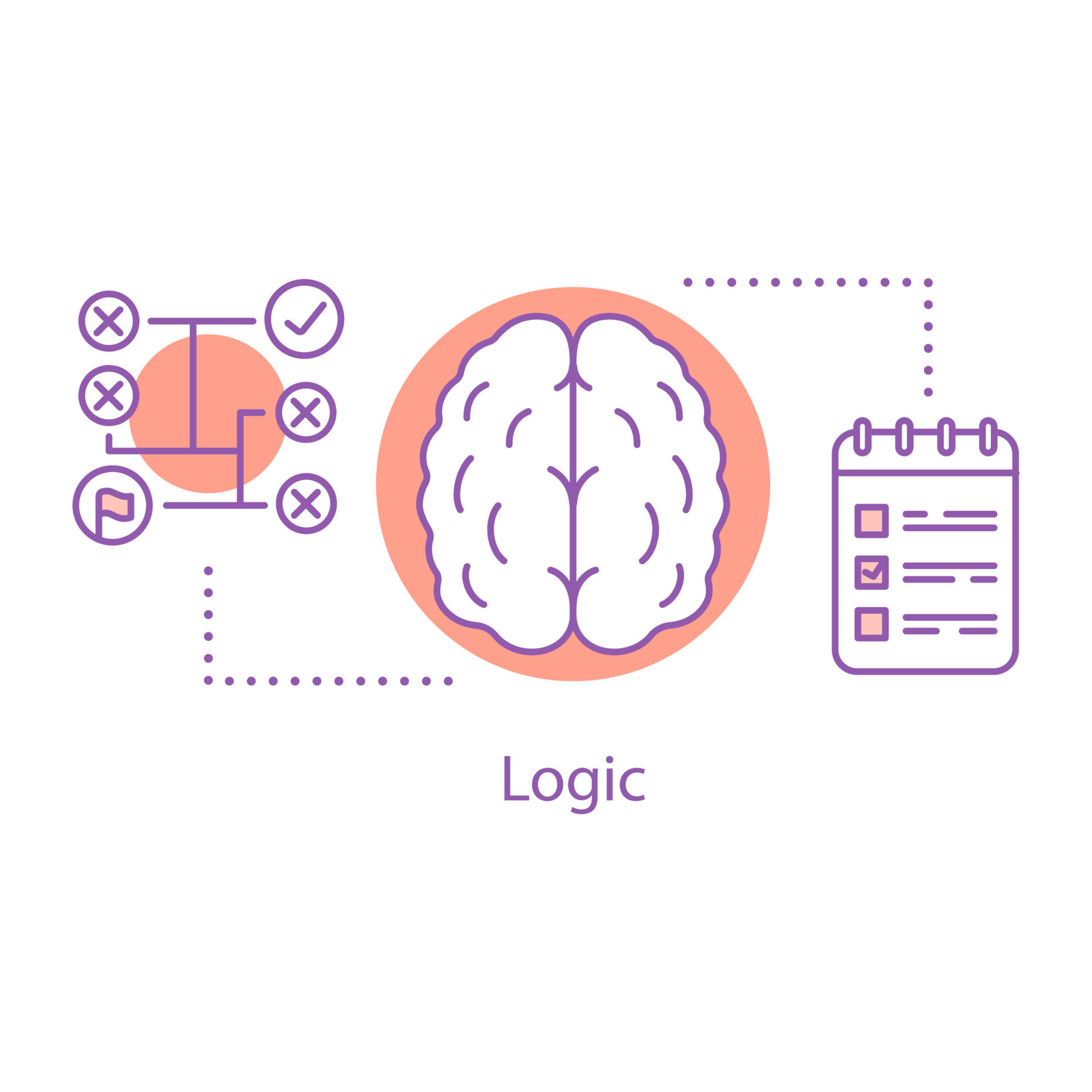Logic concept icon. Strategic thinking idea thin line illustration ...