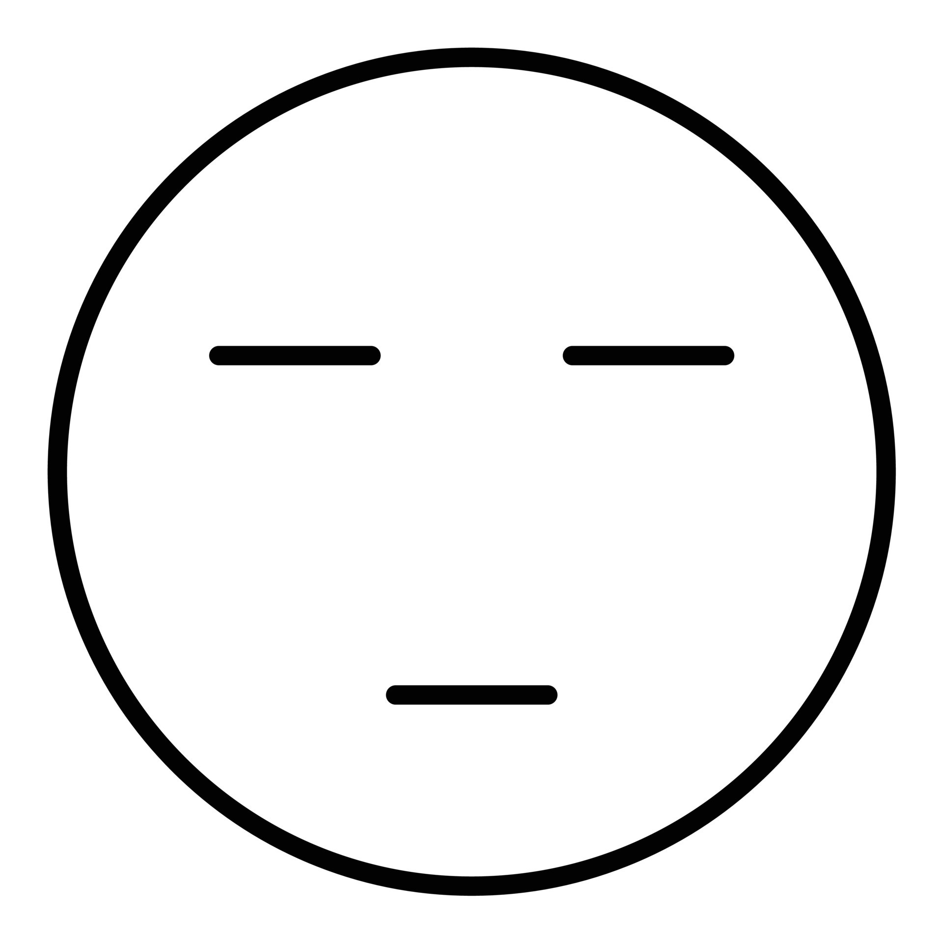 Expressionless Face Line Icon 7570825 Vector Art at Vecteezy