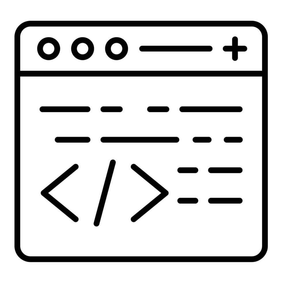 Programming Line Icon 7570852 Vector Art at Vecteezy