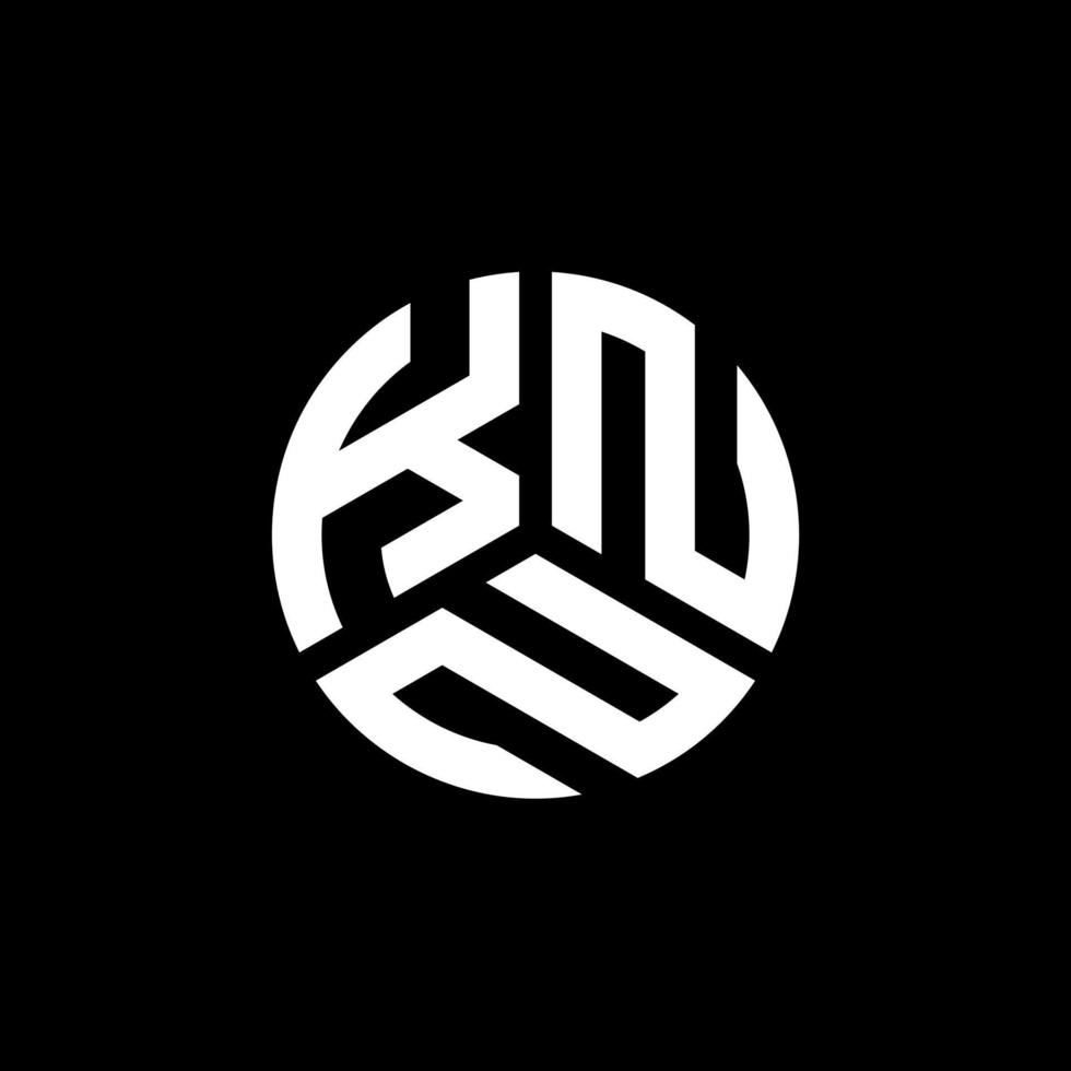 diseño del logotipo de la letra knn sobre fondo negro. concepto de logotipo de letra de ...