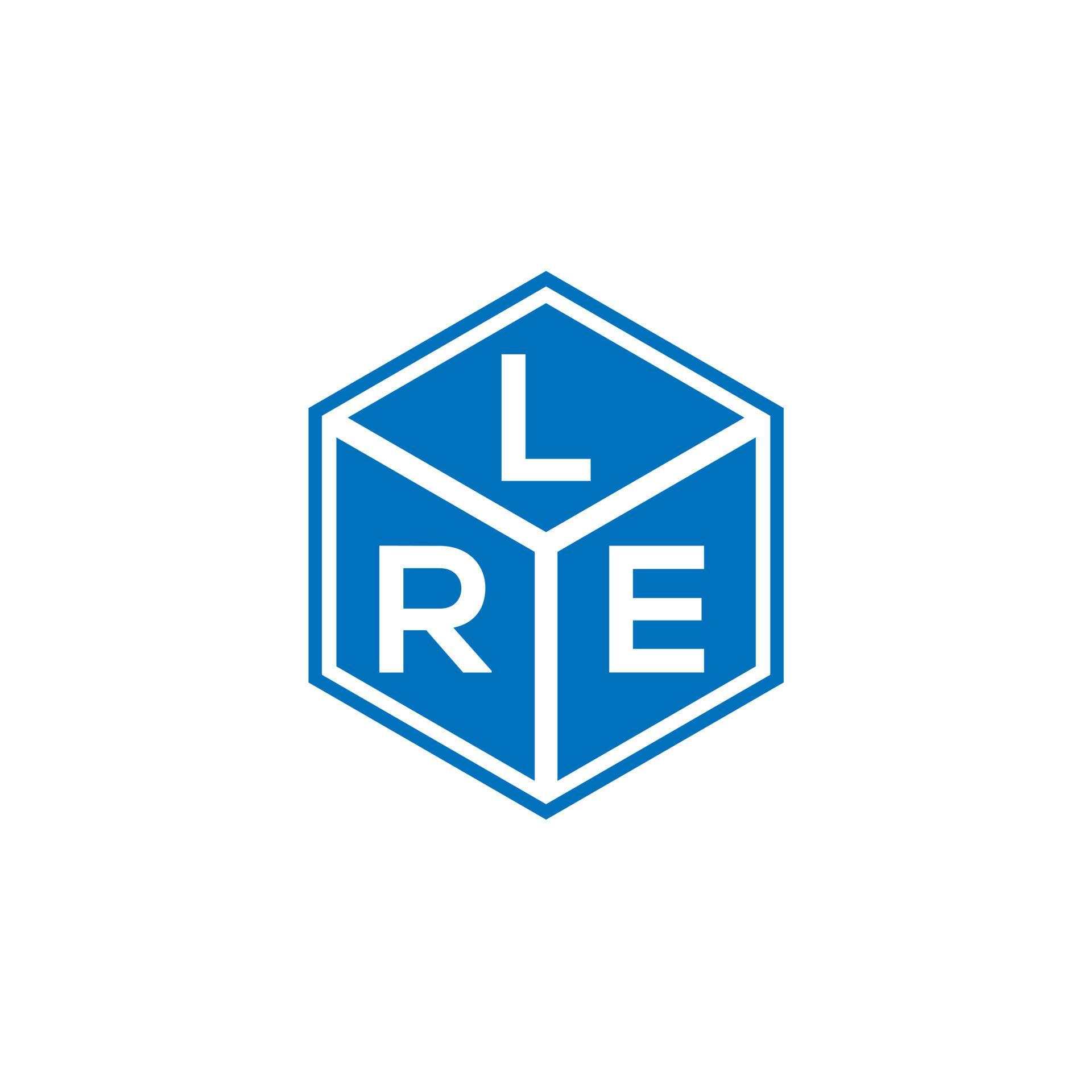 LRE letter logo design on black background. LRE creative initials ...