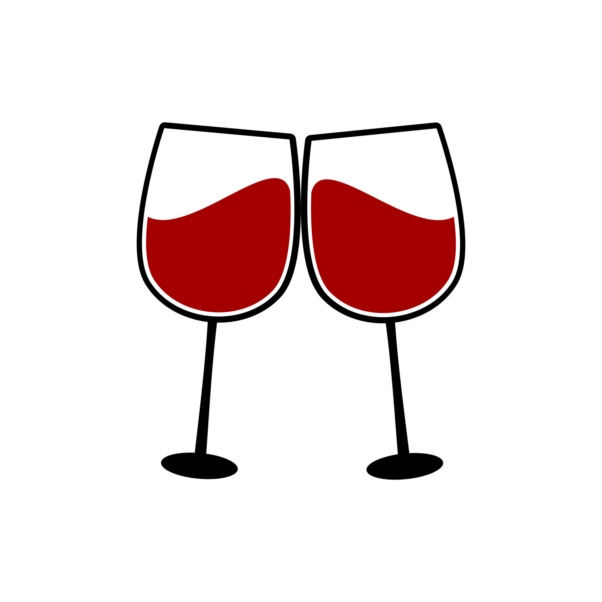 Two Glasses Of Red Wine Cheers With Red Wine Glasses On White Background 7581424 Vector Art At