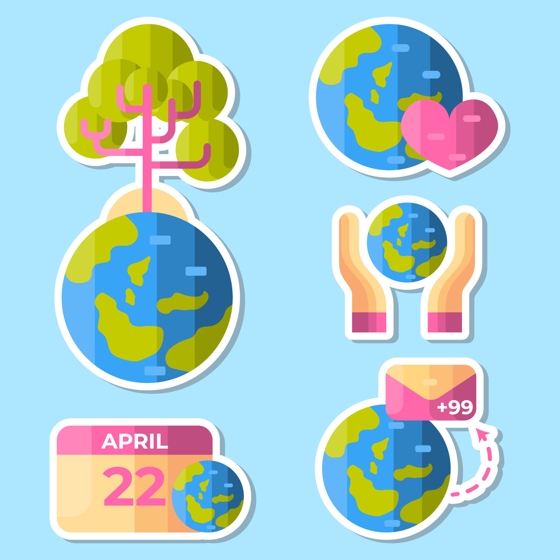 Earth day on April illustration vector design 7581845 Vector Art at ...