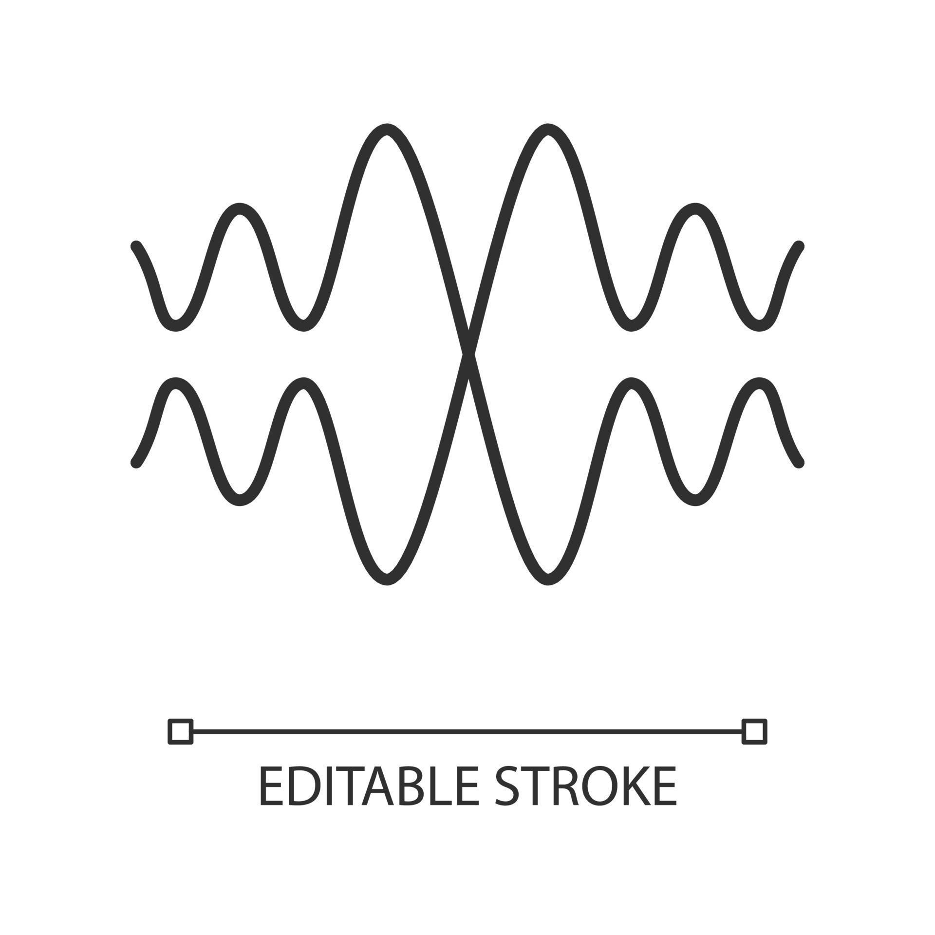 Sound Audio Wave Linear Icon Thin Line Illustration Vibration Noise Amplitude Music Rhythm