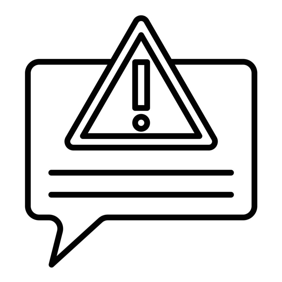 Message Alert Line Icon 7585771 Vector Art at Vecteezy