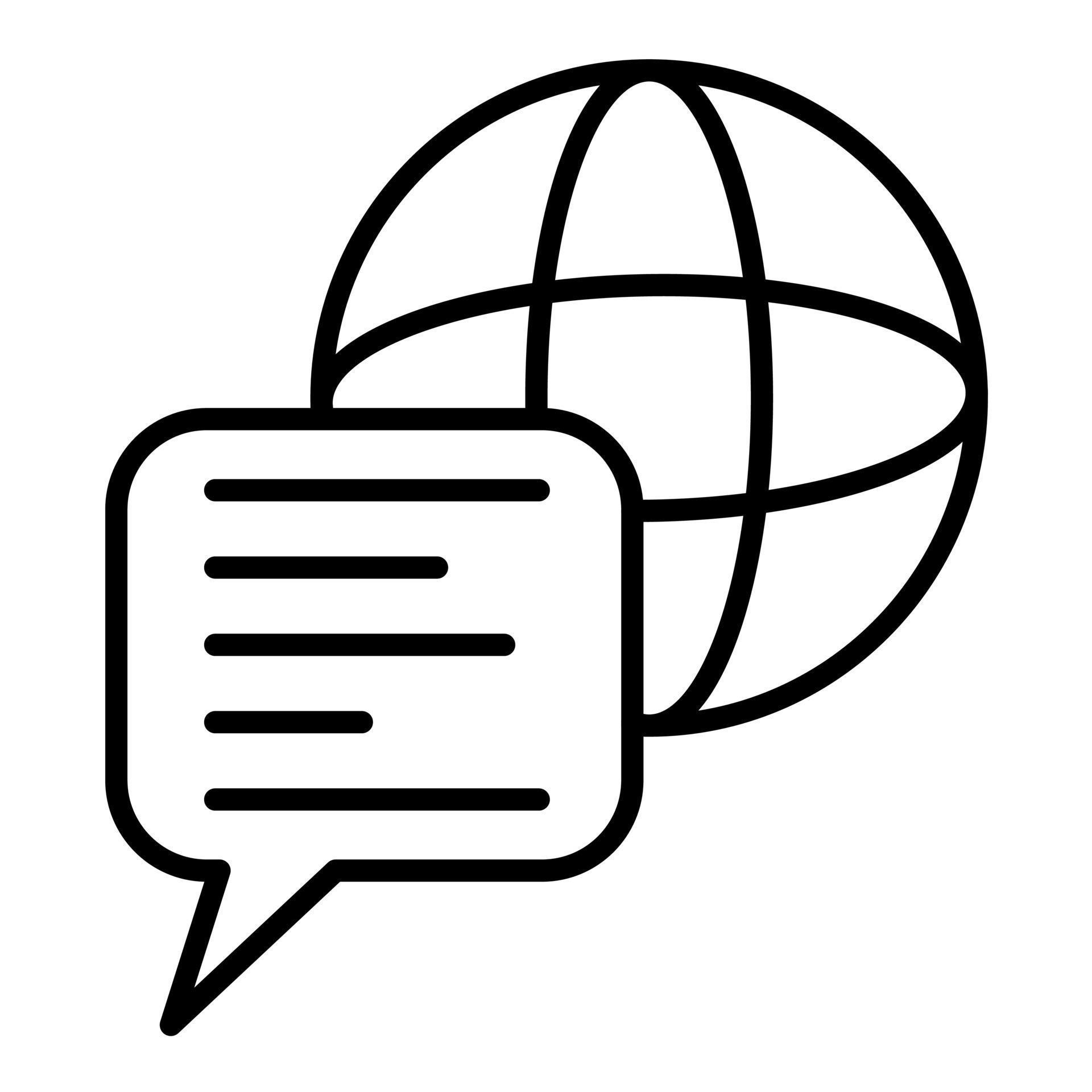 Global Communication Line Icon 7585940 Vector Art At Vecteezy