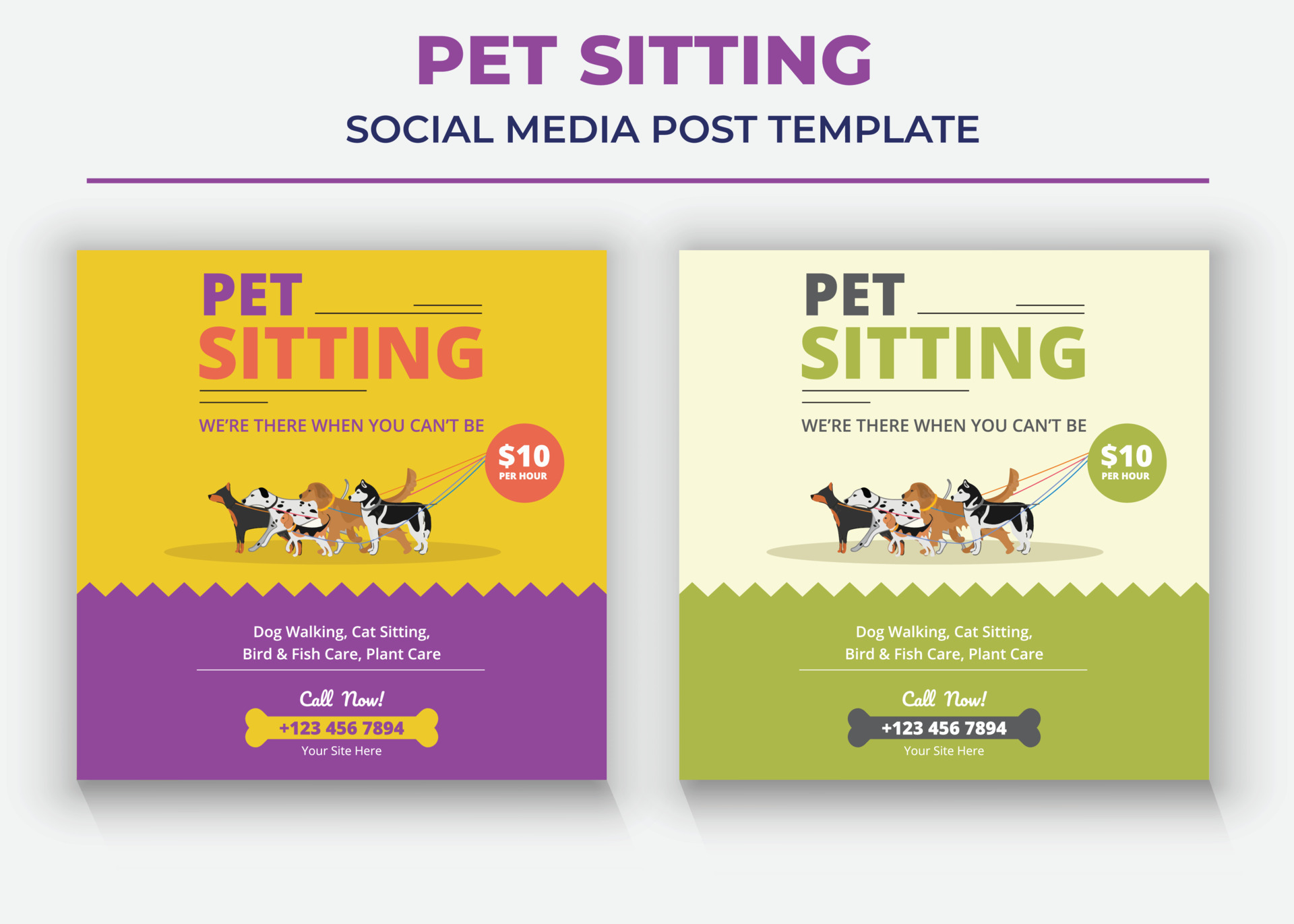 Pet Care Social Media Post Template, Pet Sitting Social Media Post ... Pet Care Social Media Post Template, Pet Sitting Social Media Post ...
