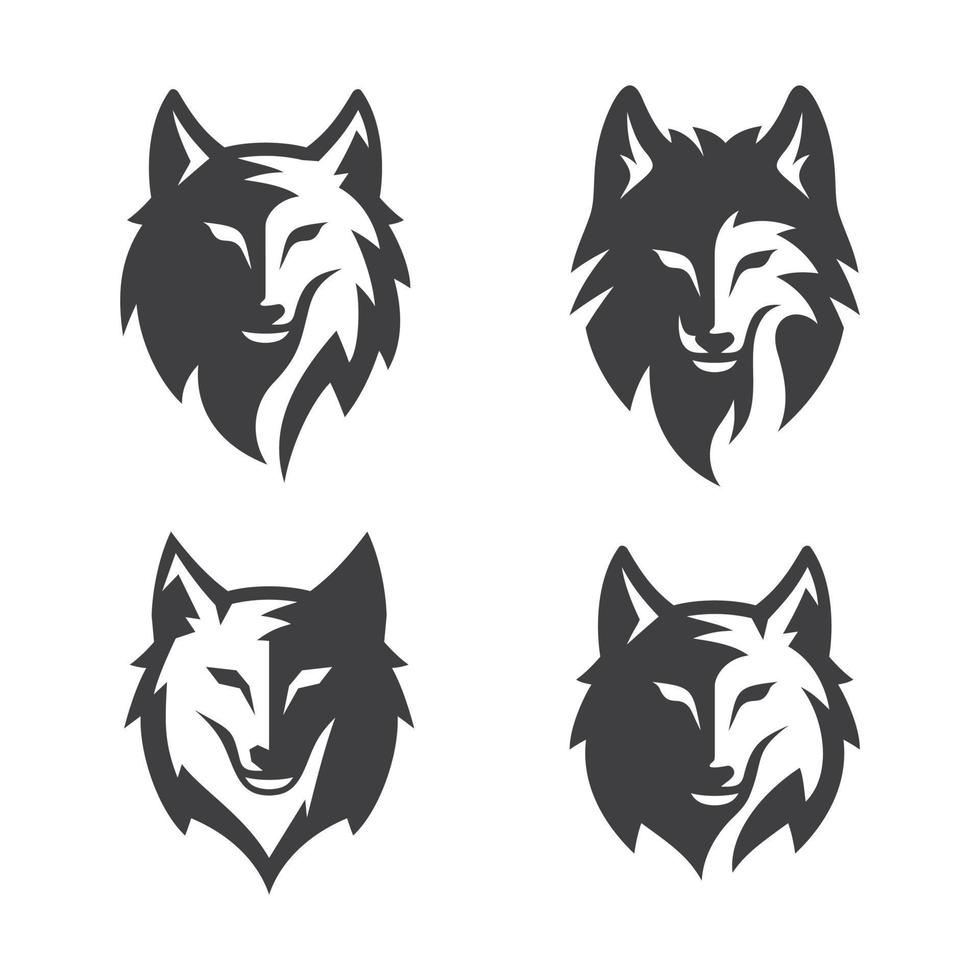 Simple Wolf Head Line Art Vector Illustration 7609637 Vector Art At Vecteezy