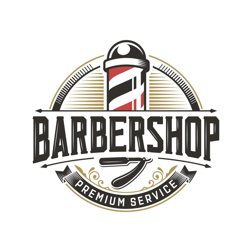 Vintage Barbershop Logo Design Vector Template 7619786 Vector Art at ... Vintage Barbershop Logo Design Vector Template 7619786 Vector Art at ...