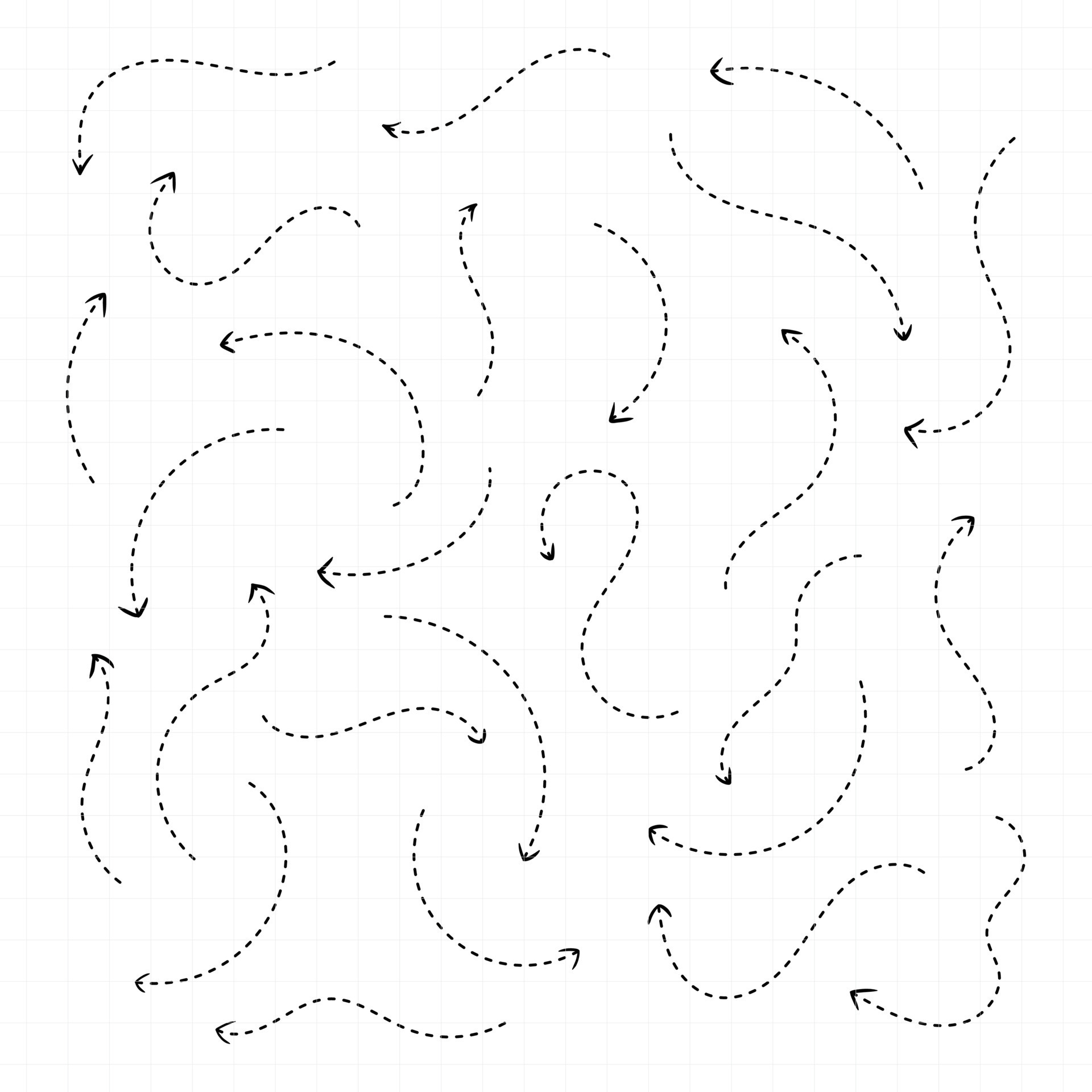 set of hand drawn dashed arrows 7619859 Vector Art at Vecteezy set of hand drawn dashed arrows 7619859 Vector Art at Vecteezy