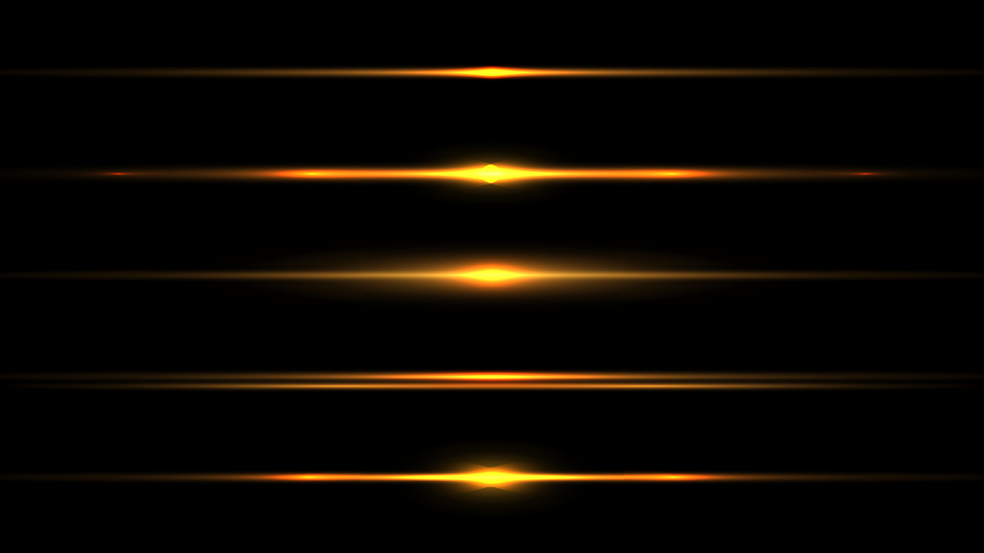 Set of elements horizontal glowing light ray effect isolated on black background 7622515 Vector ...