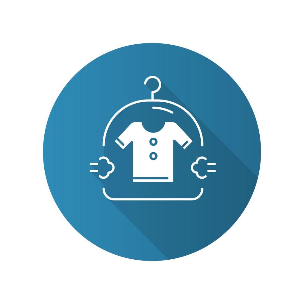 Dry cleaning service blue flat design long shadow glyph icon ... Dry cleaning service blue flat design long shadow glyph icon ...