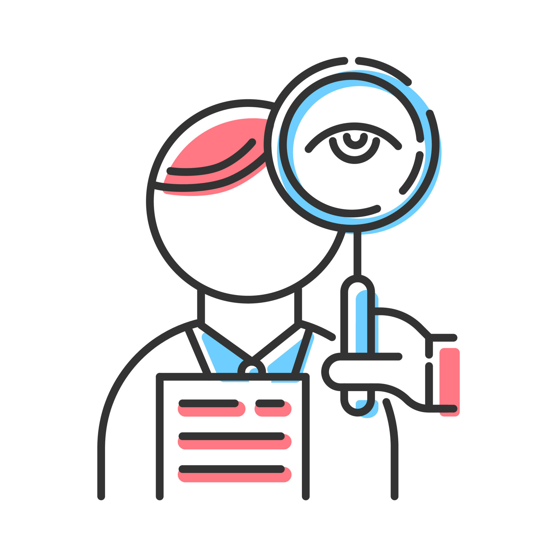 Proofreading Service Color Icon Professional Proofreader Text Editing