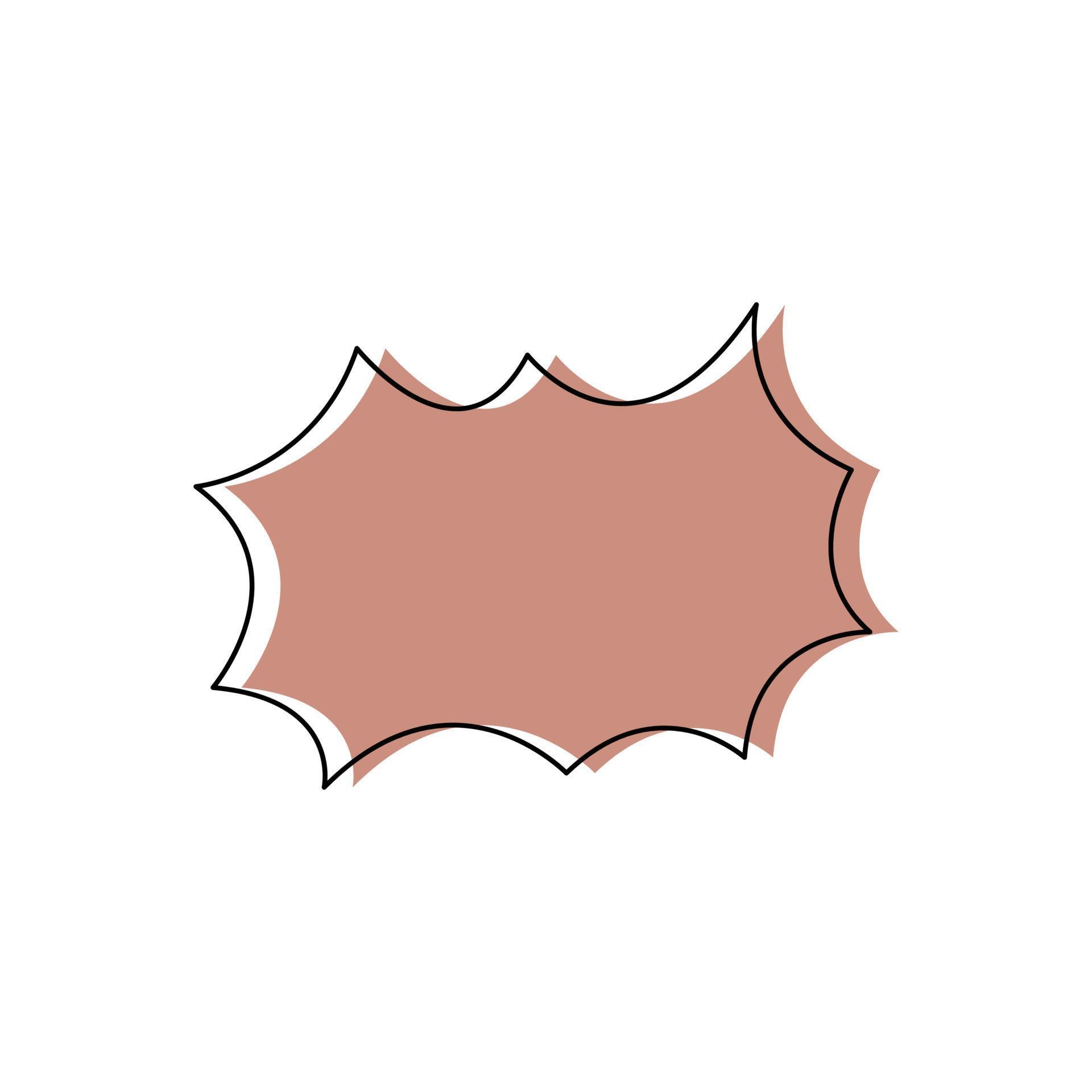 Modern speech bubble frame for comic text isolated white background. Empty outline bubble for ...