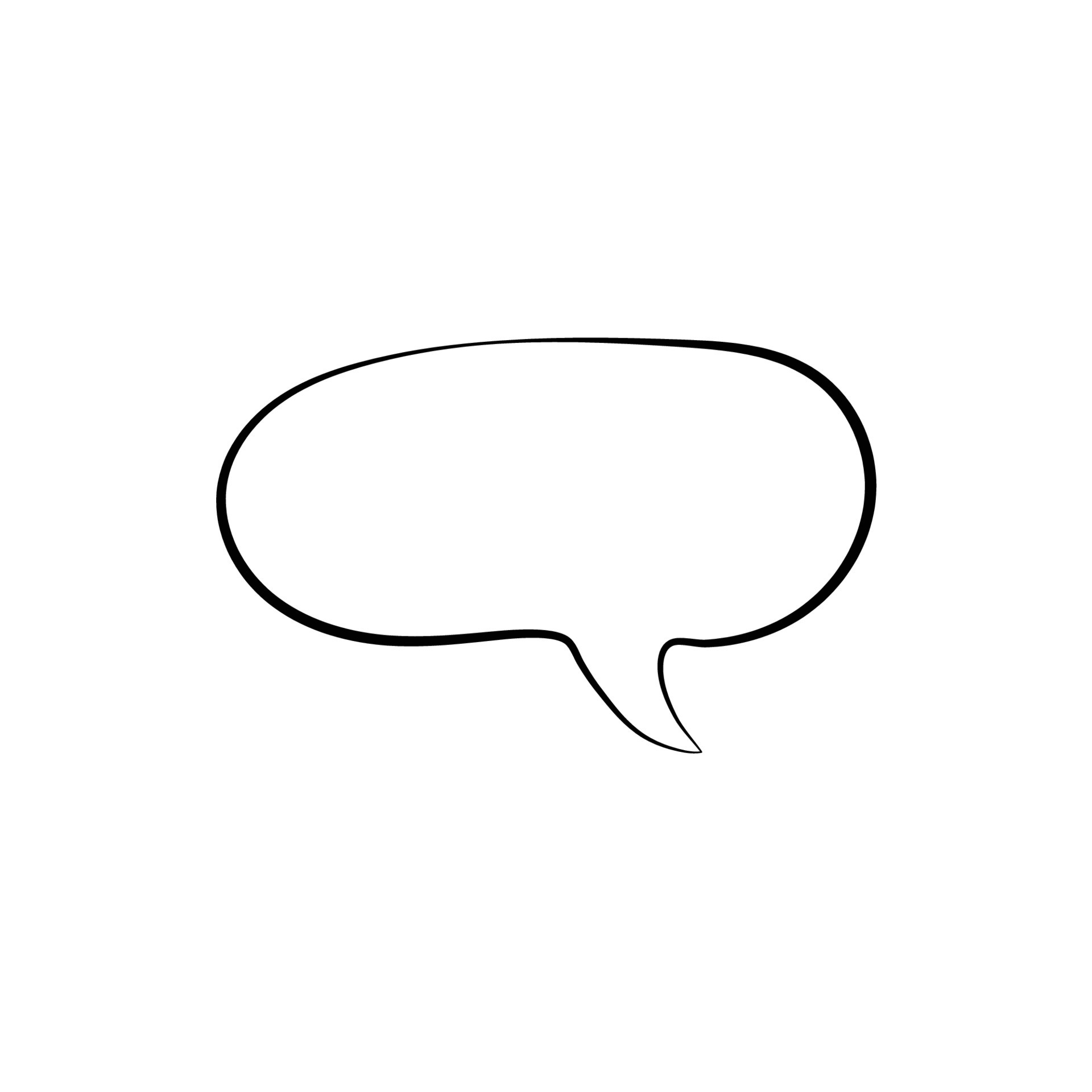 speech bubble frame for comic text isolated white background. Empty outline bubble for speech ...