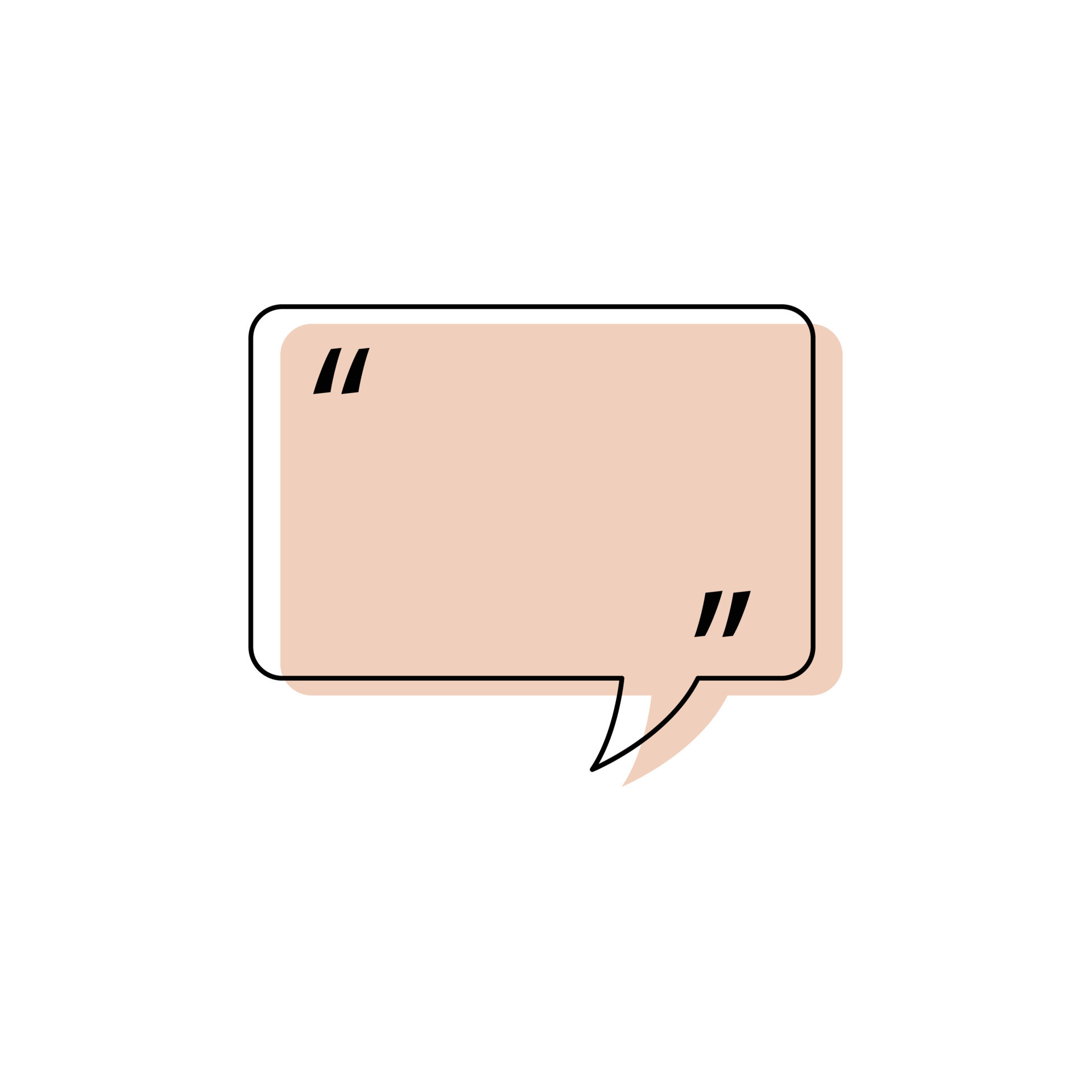 Modern speech bubble frame for comic text isolated white background. Empty outline bubble for ...