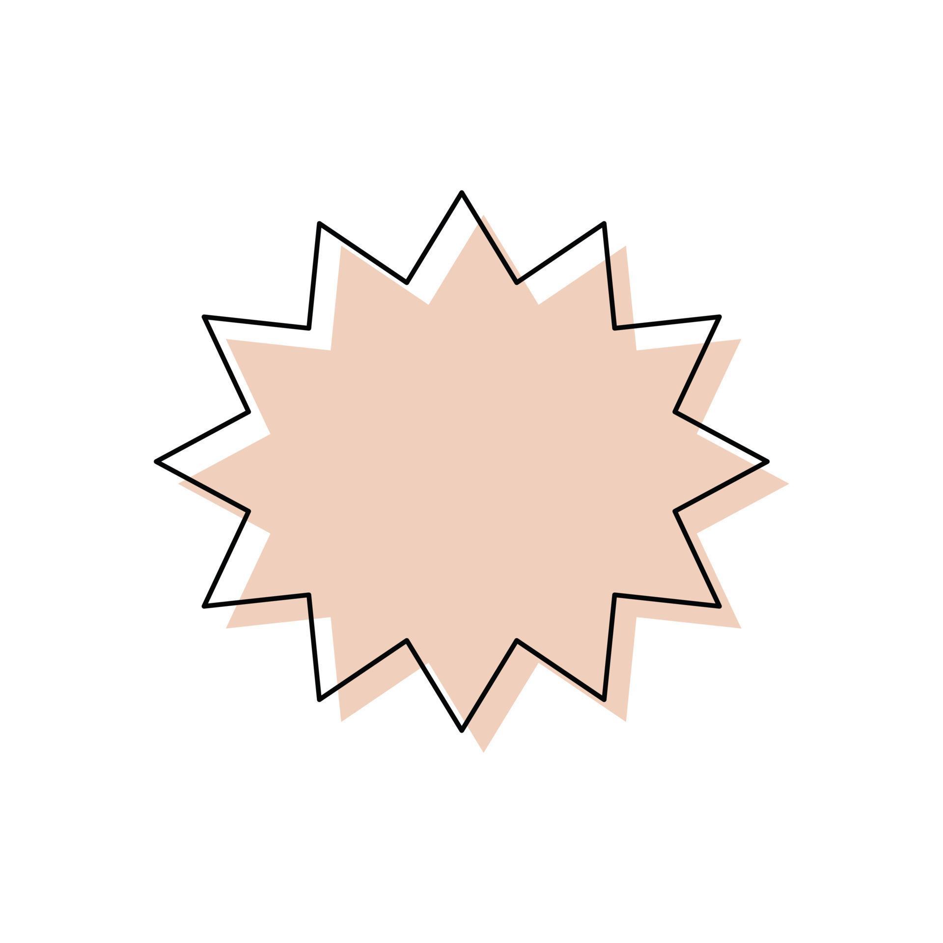 Modern speech bubble frame for comic text isolated white background. Empty outline bubble for ...