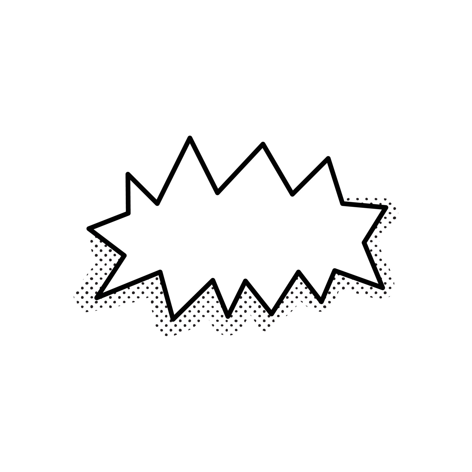 Superhero Word Bubbles Black And White Clipart