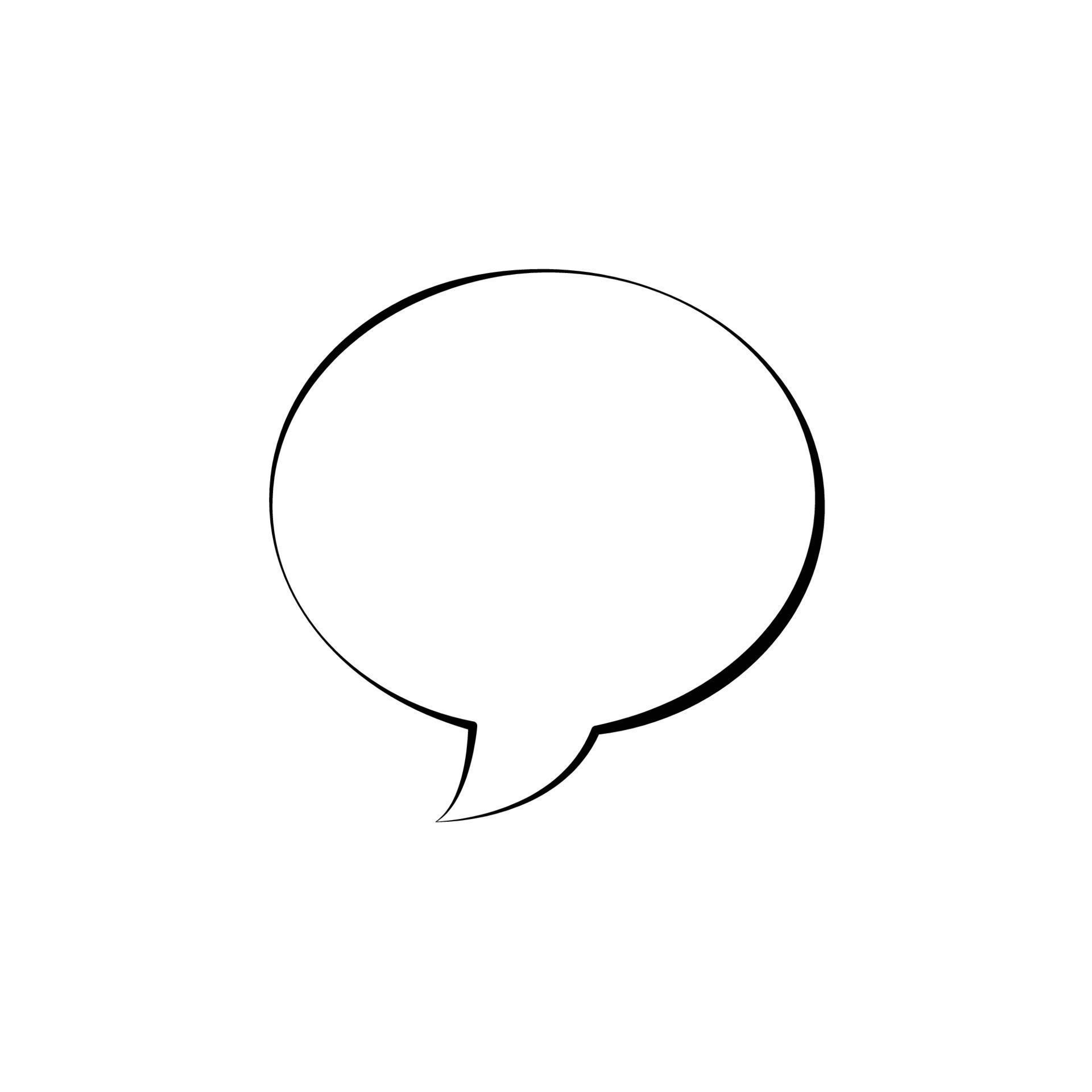 speech bubble frame for comic text isolated white background. Empty outline bubble for speech ...