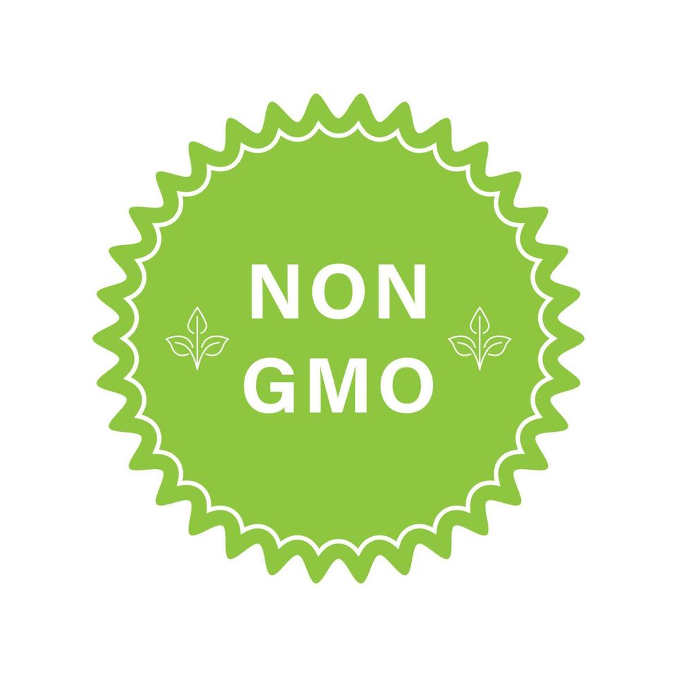 Non Gmo Green Stamp Free Genetically Modified Product Label Bio Eco Ingredients For Vegan