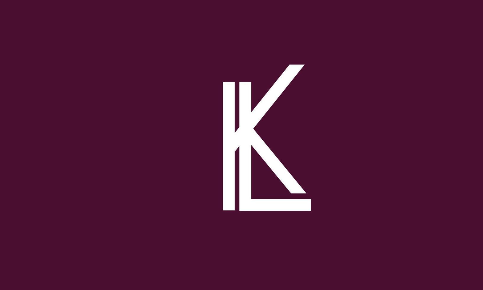 Alfabeto Letras Iniciales Monograma Logo Lk Kl L Y K 7627623 Vector