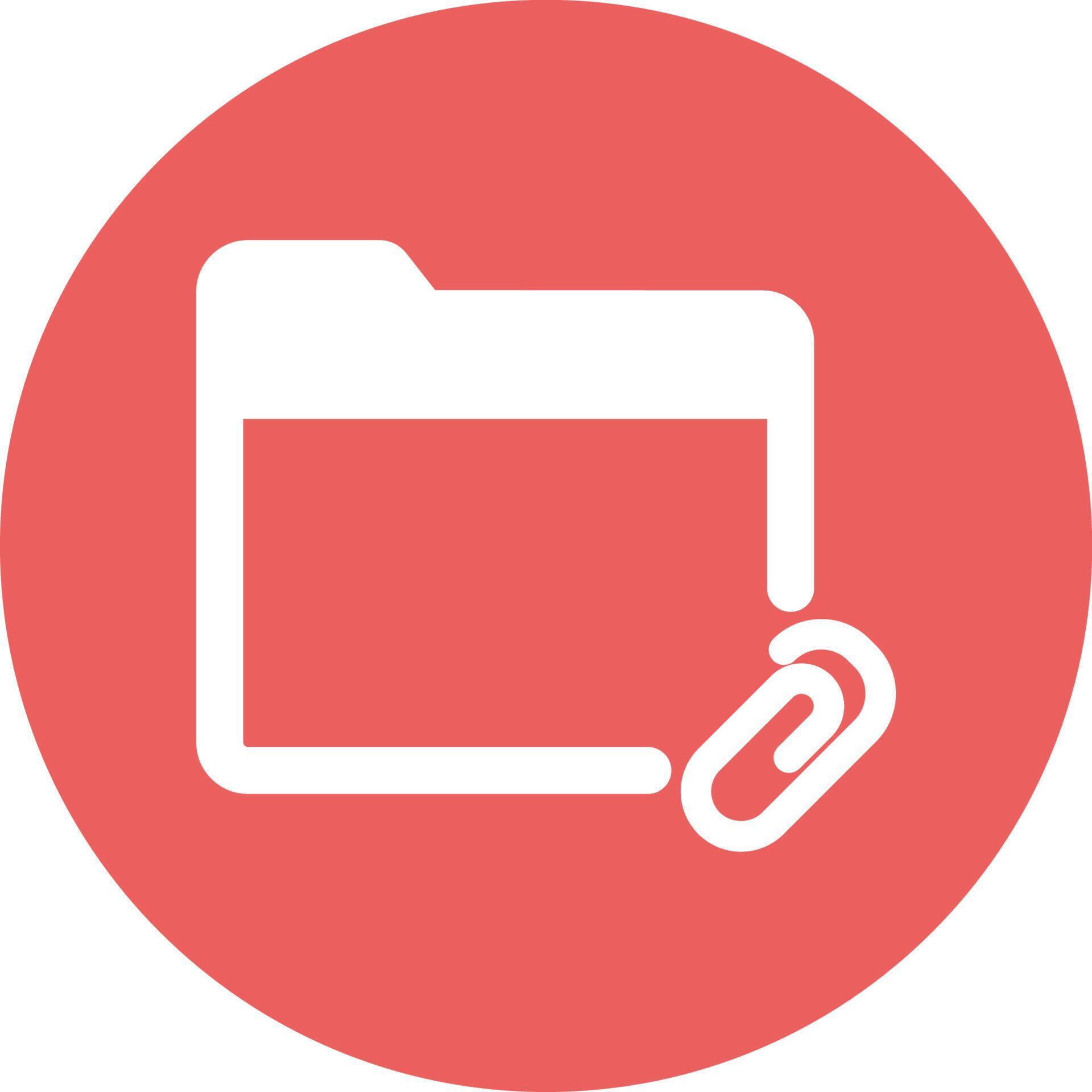 Folder Attachment Isolated Vector icon which can easily modify or edit ...