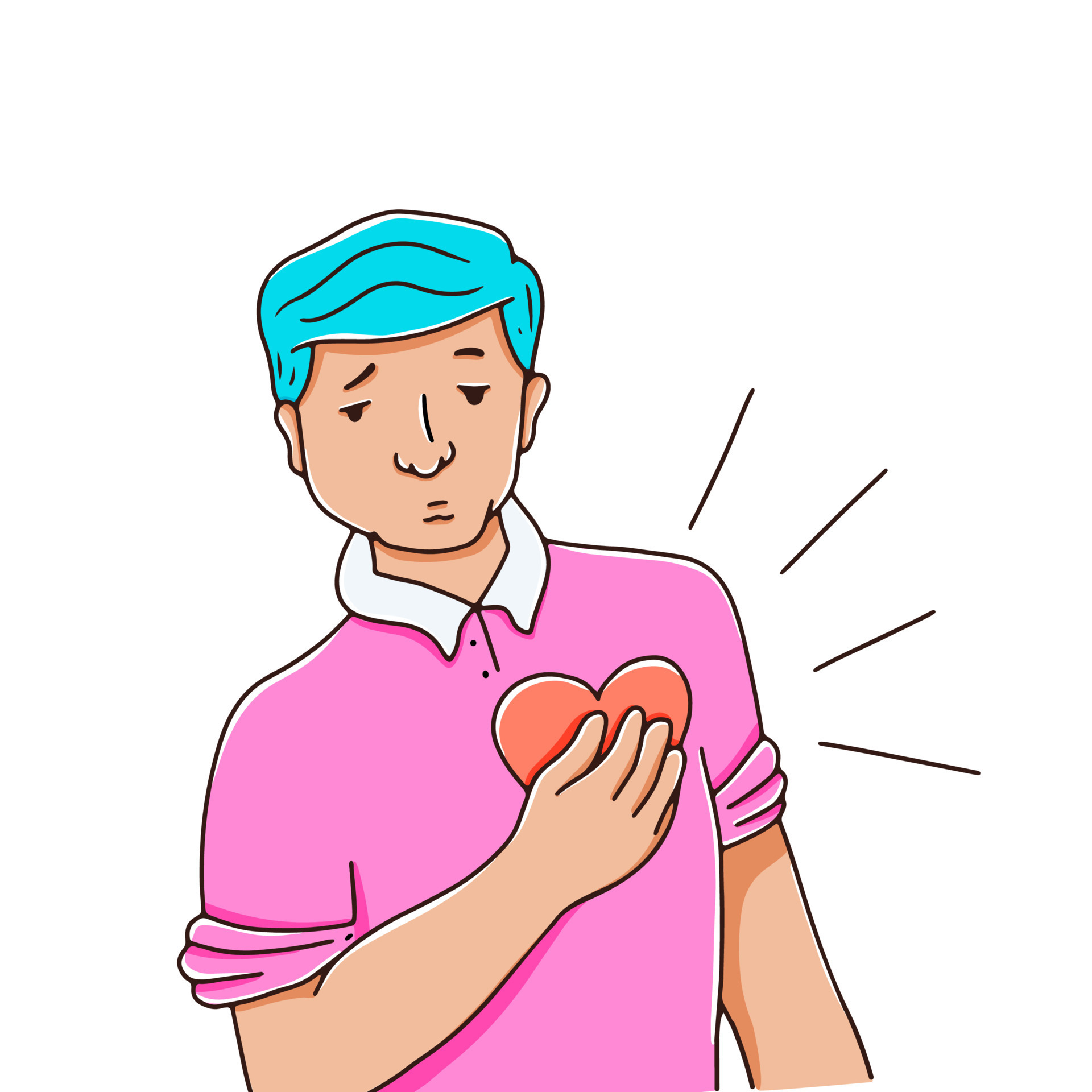 Rapid Heartbeat Concept The Man Is Holding His Heart Arrhythmia Post rapid-heartbeat-concept-the-man-is-holding-his-heart-arrhythmia-post