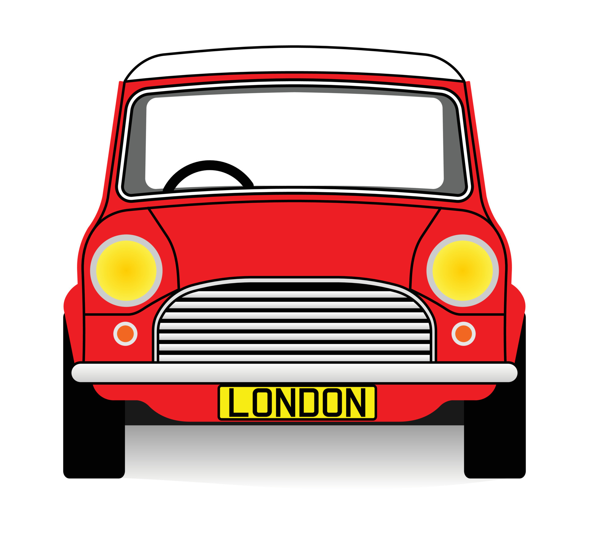 Little red car 7633100 Vector Art at Vecteezy