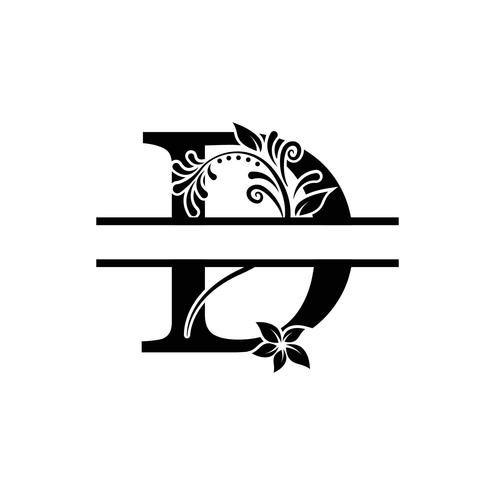Initial D Decorative Monogram Split Letter Vector 7634177 Vector Art at ... Initial D Decorative Monogram Split Letter Vector 7634177 Vector Art at ...