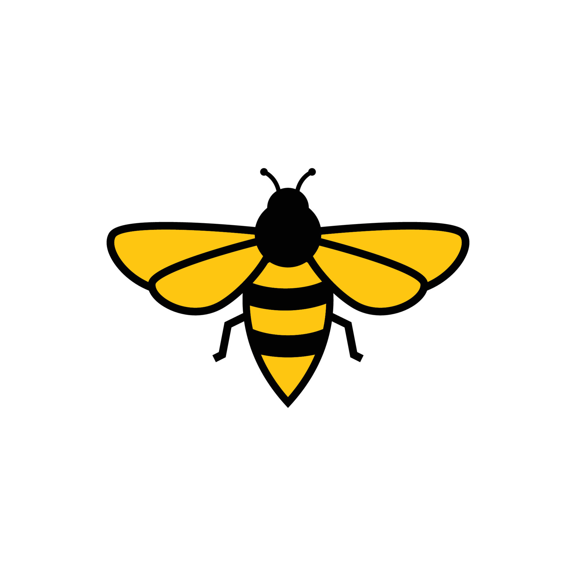 bee icon design template 7636198 Vector Art at Vecteezy