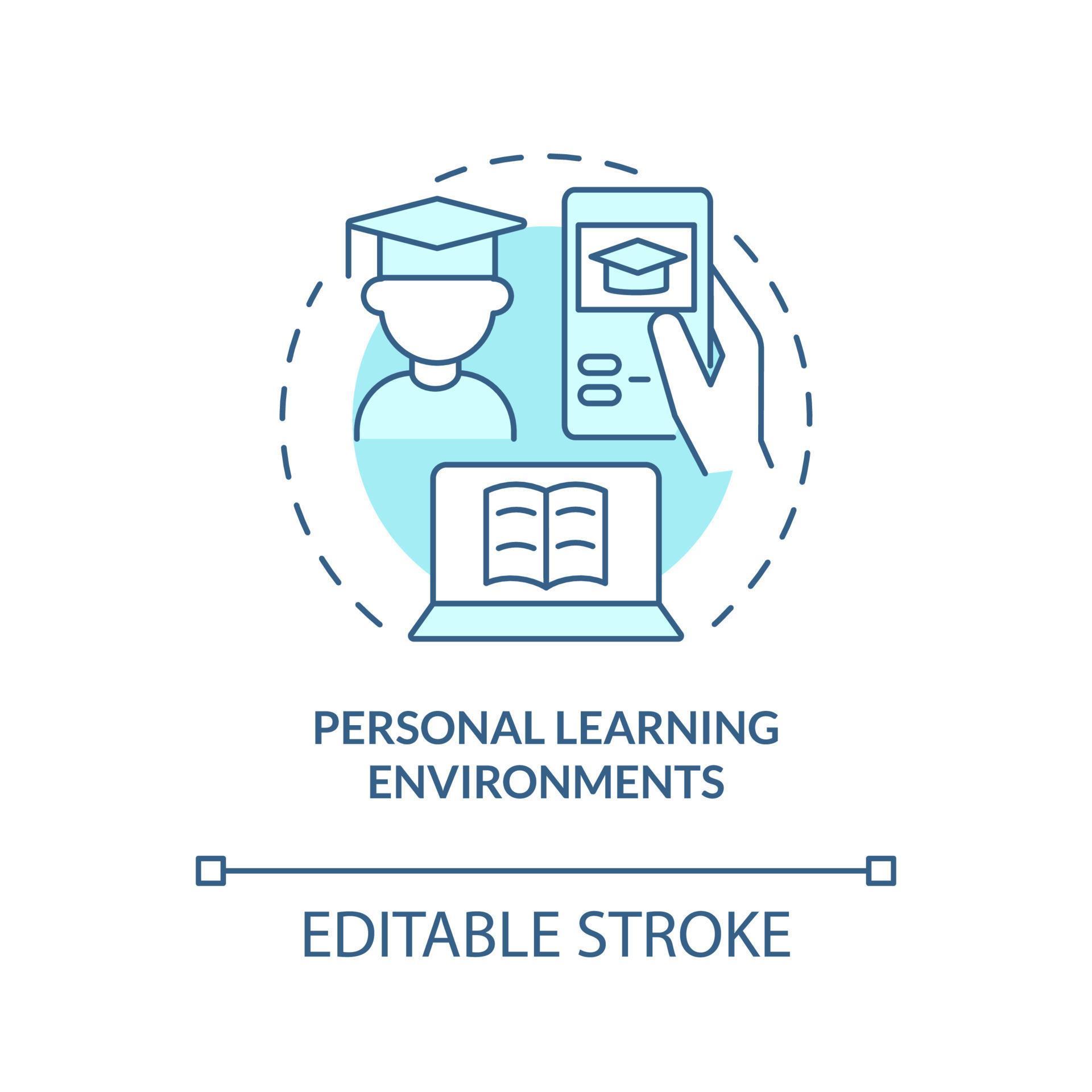 Personal Learning Environments Turquoise Concept Icon Lifelong Learning Contexts Abstract Idea