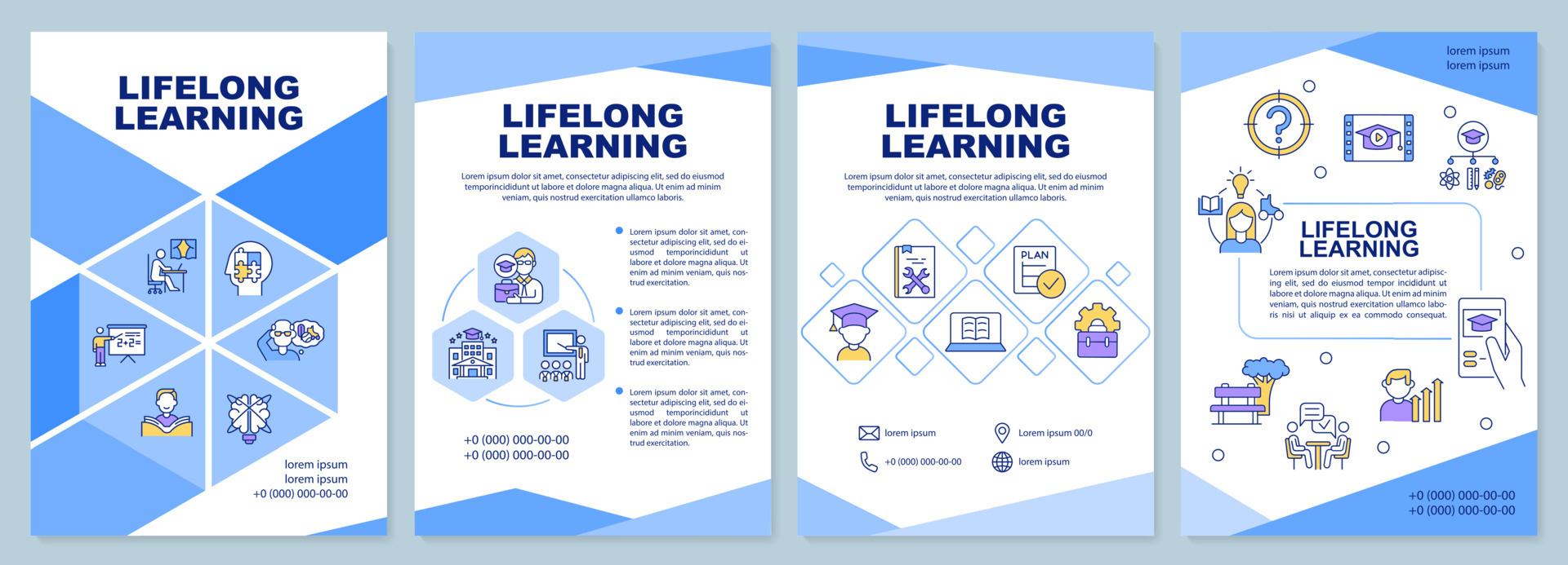 Lifelong learning guideline brochure template. Ongoing education ...