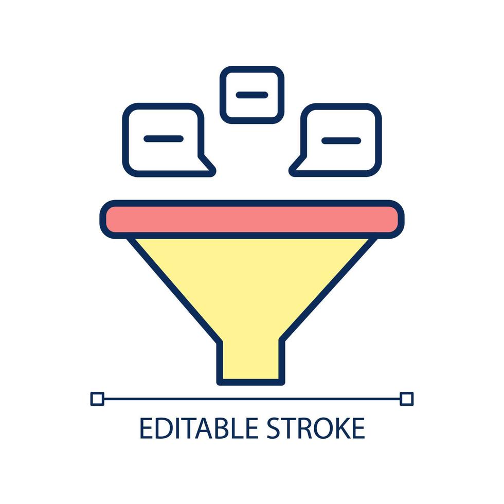 Claims processing RGB color icon. Statement and requests collection. Client service and ...