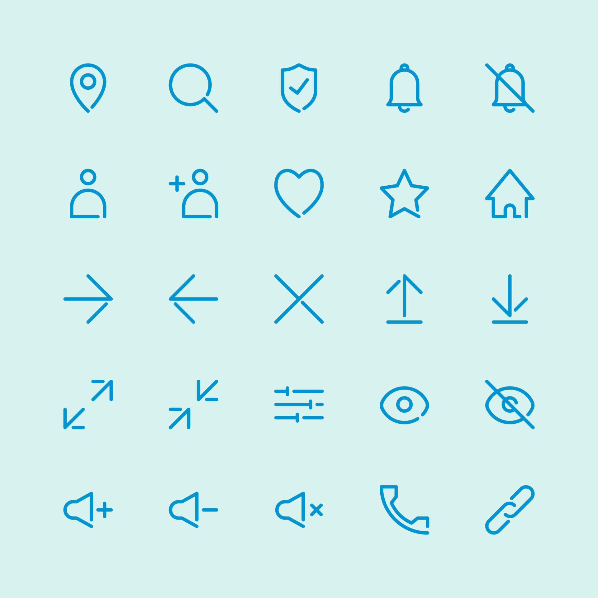 Basic UI Line Icon Set 7641797 Vector Art at Vecteezy