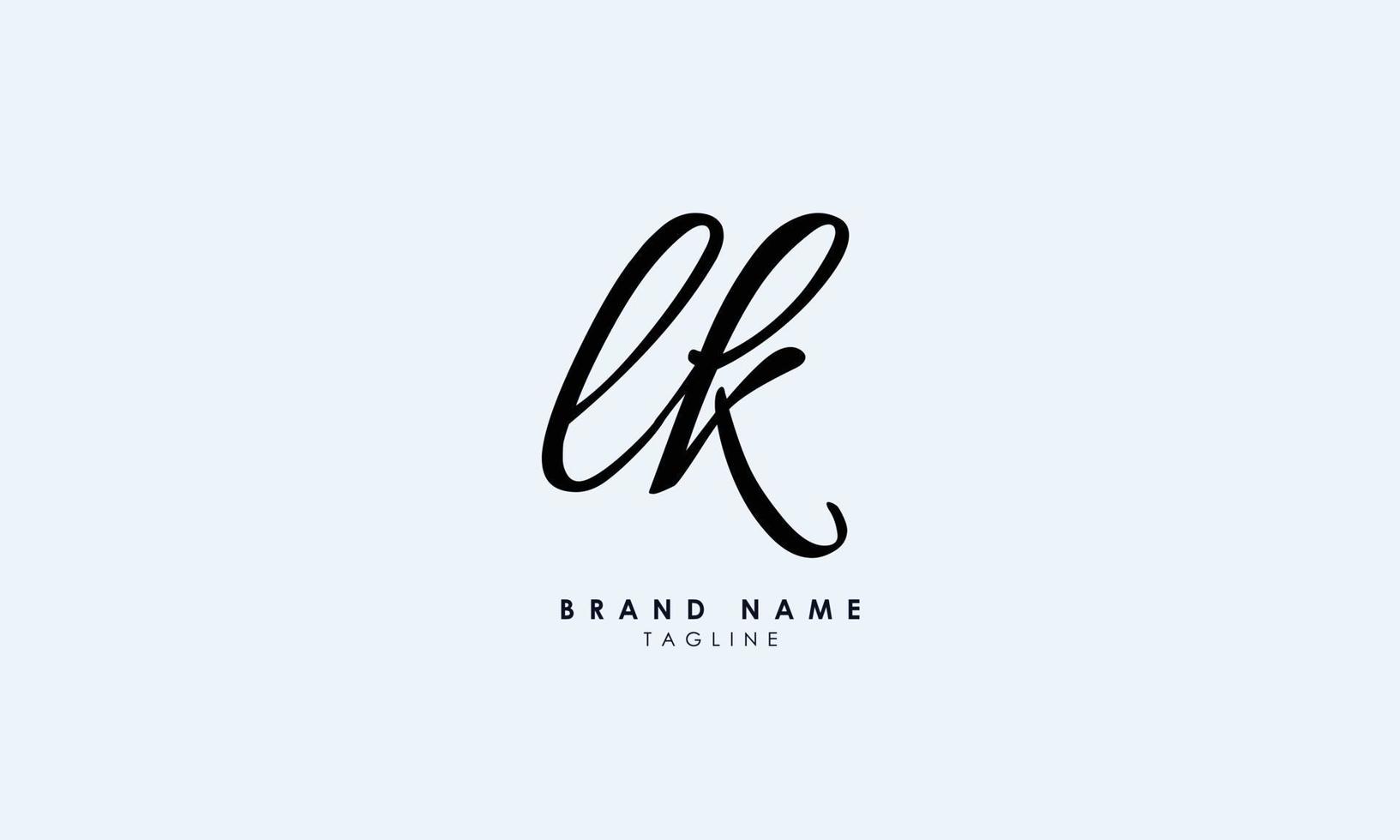 Alphabet Letters Initials Monogram Logo Lk Kl L And K 7644728 Vector