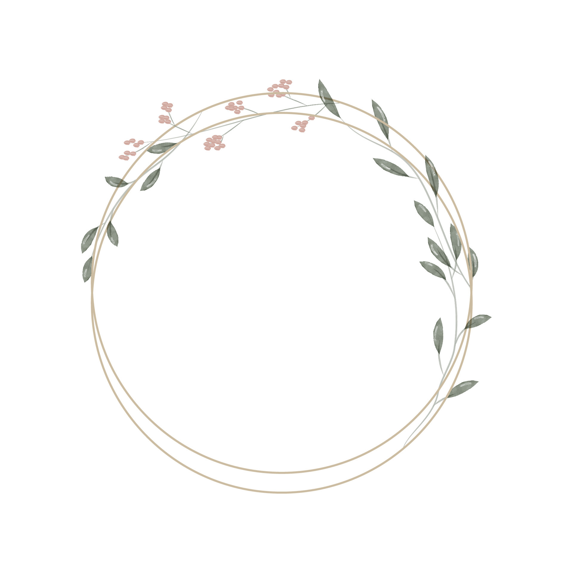 Circle Frame In Minimalistic Rustic And Watercolor Style Geometric