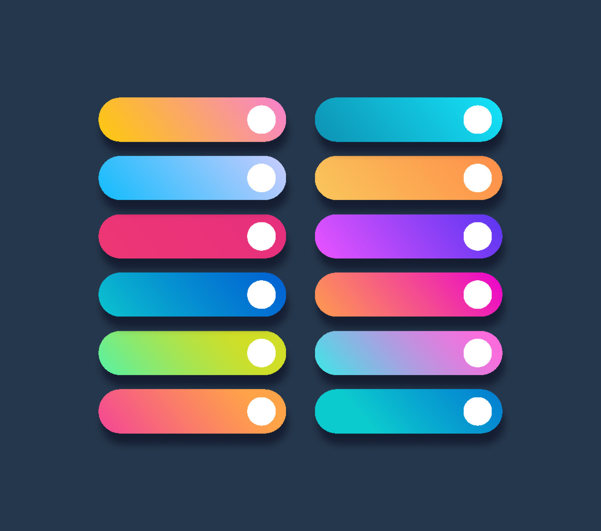 Set of button template gradient style 7653992 Vector Art at Vecteezy