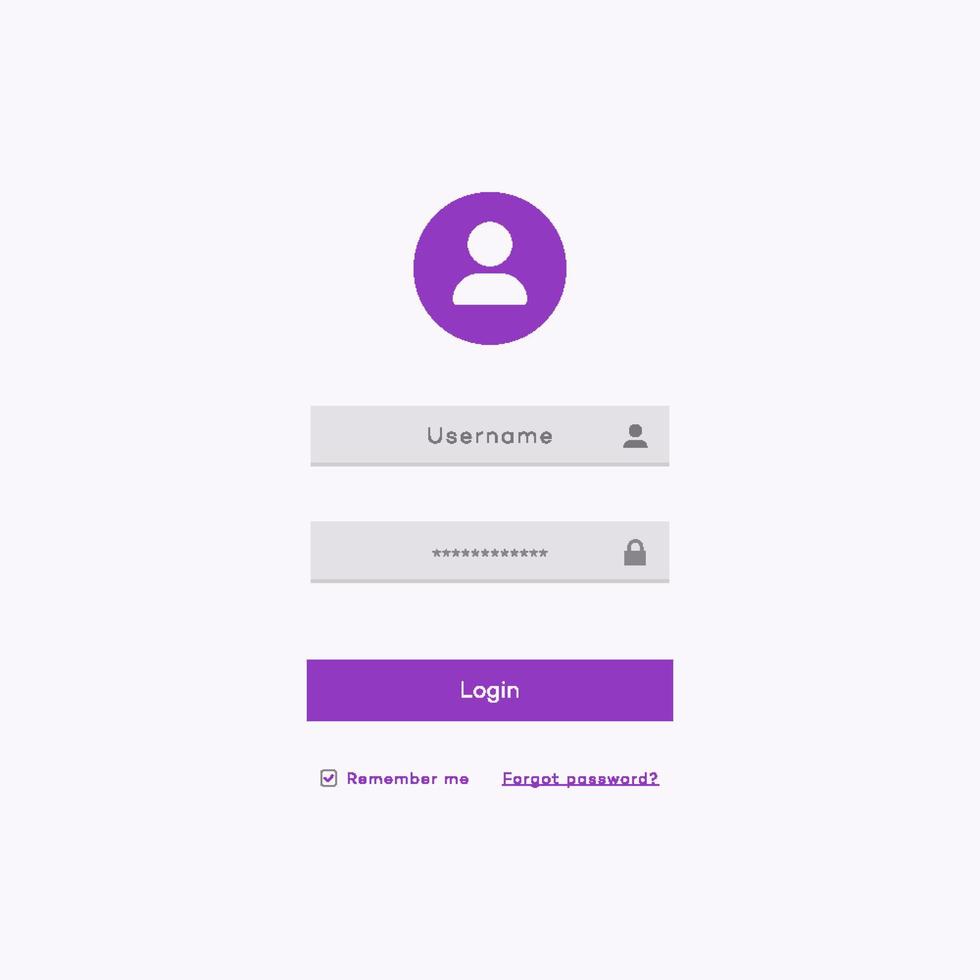 Simple login form page template 7655152 Vector Art at Vecteezy Simple login form page template 7655152 Vector Art at Vecteezy