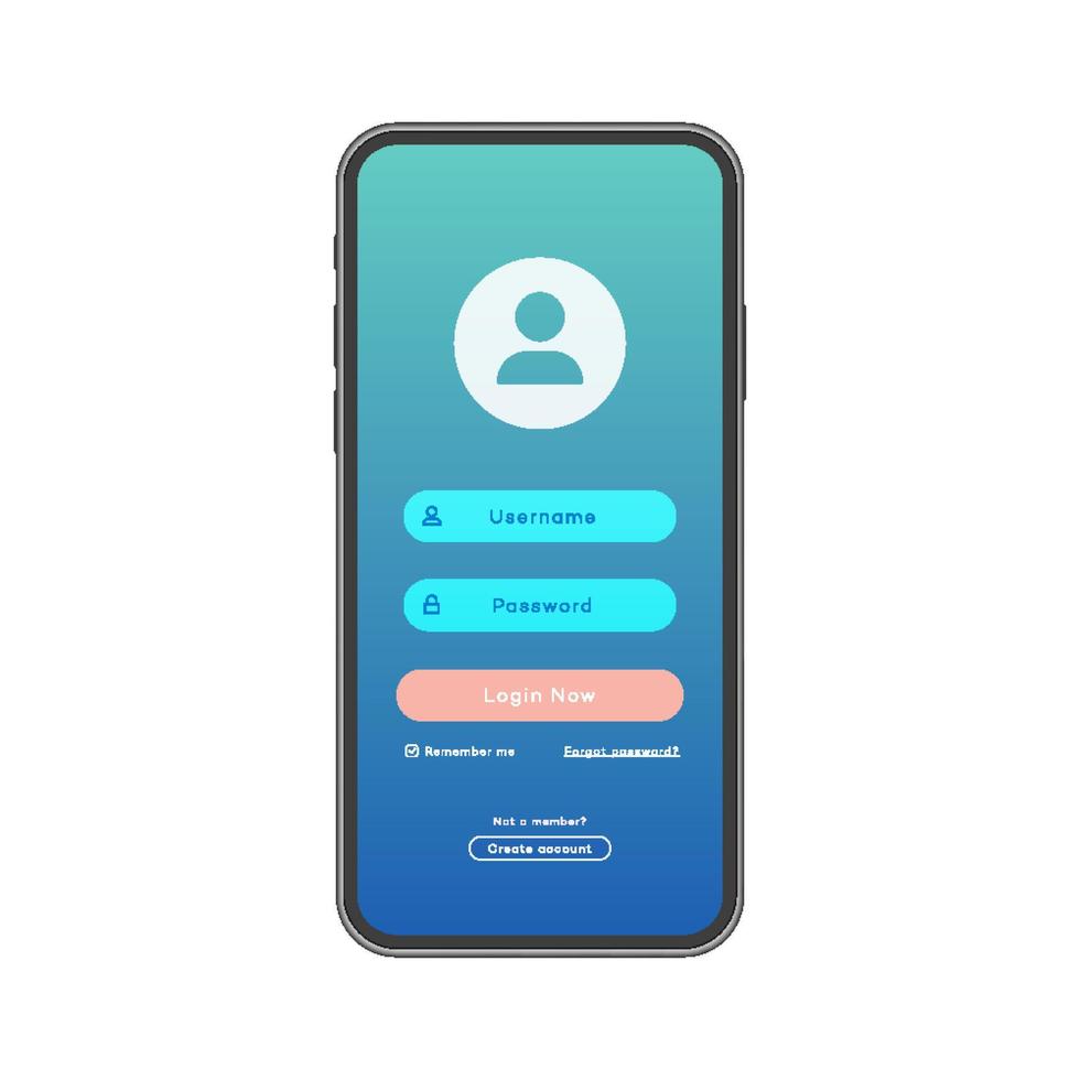 Vector smartphone template with login form page 7656058 Vector Art at ... Vector smartphone template with login form page 7656058 Vector Art at ...