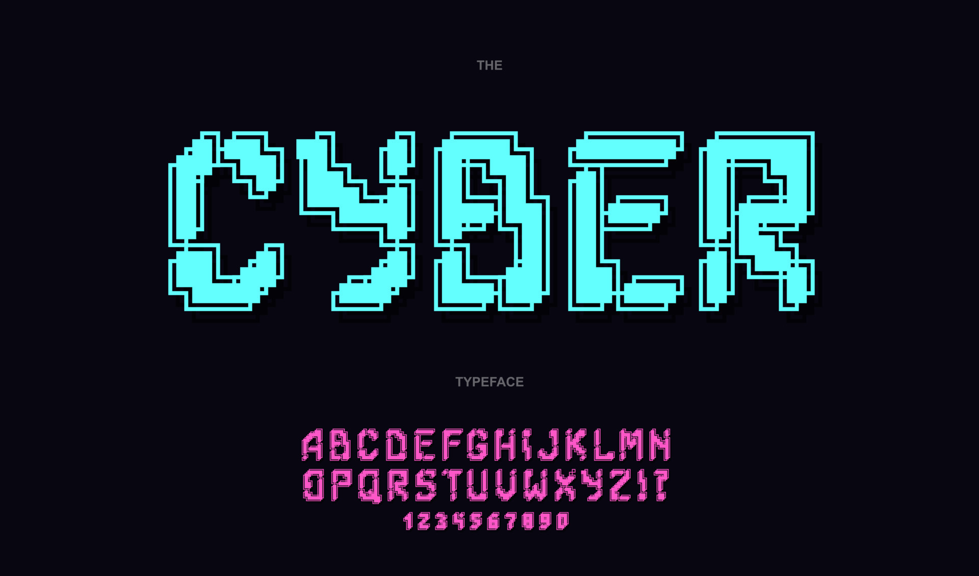 Cyber font trendy typography. 7656185 Vector Art at Vecteezy Cyber font trendy typography. 7656185 Vector Art at Vecteezy