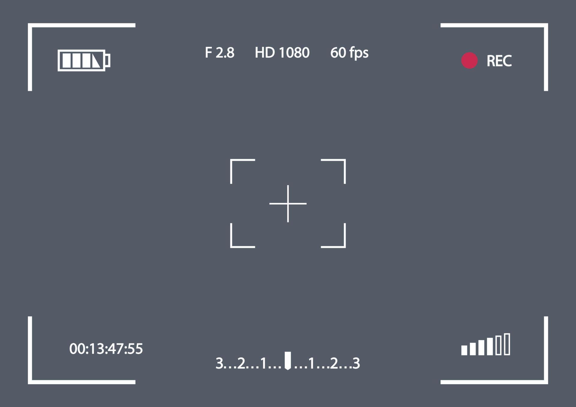 Vector Record Frame Template For Camera 7656670 Vector Art At Vecteezy