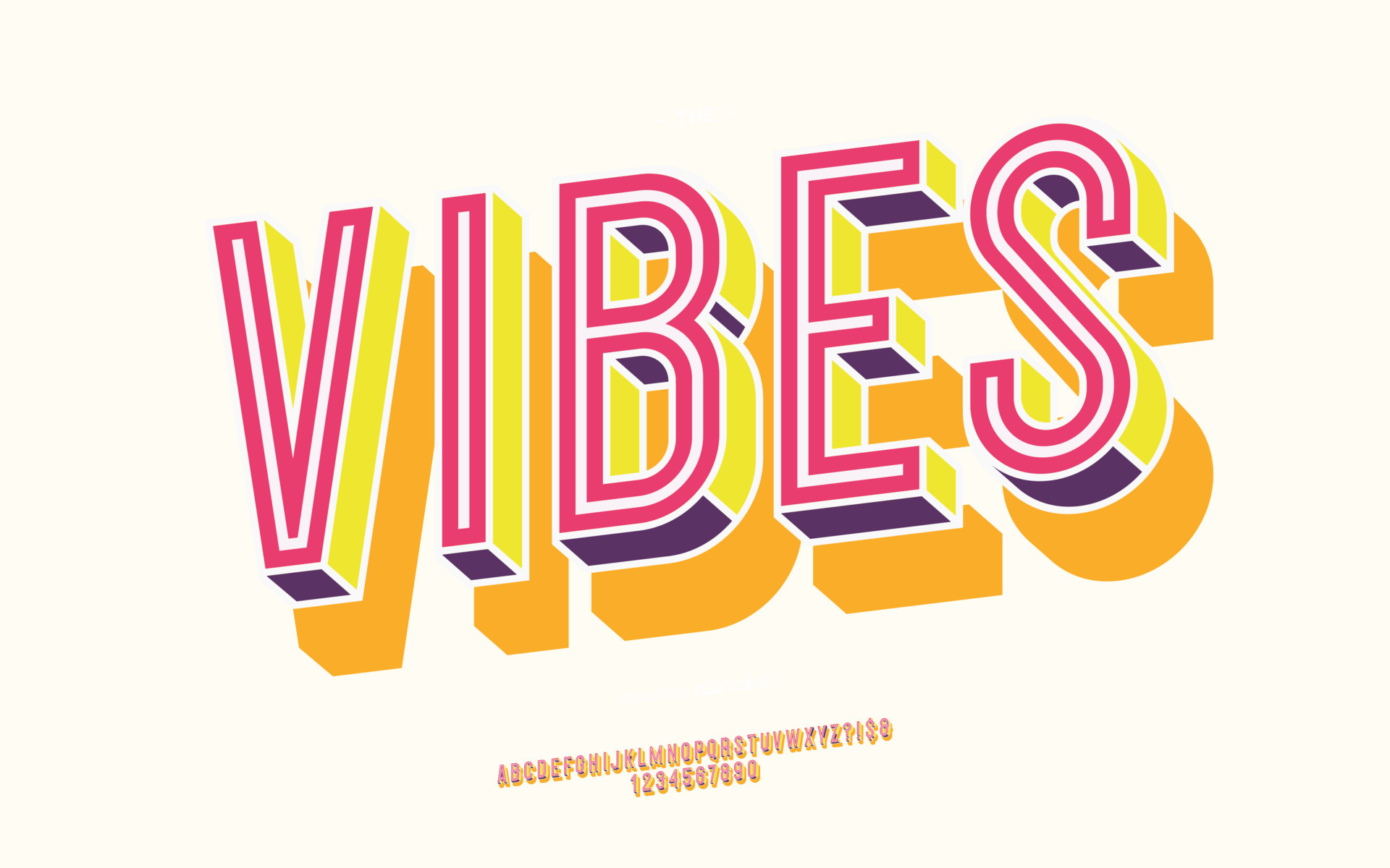 Vector vibes font 3d bold color style 7657088 Vector Art at Vecteezy Vector vibes font 3d bold color style 7657088 Vector Art at Vecteezy