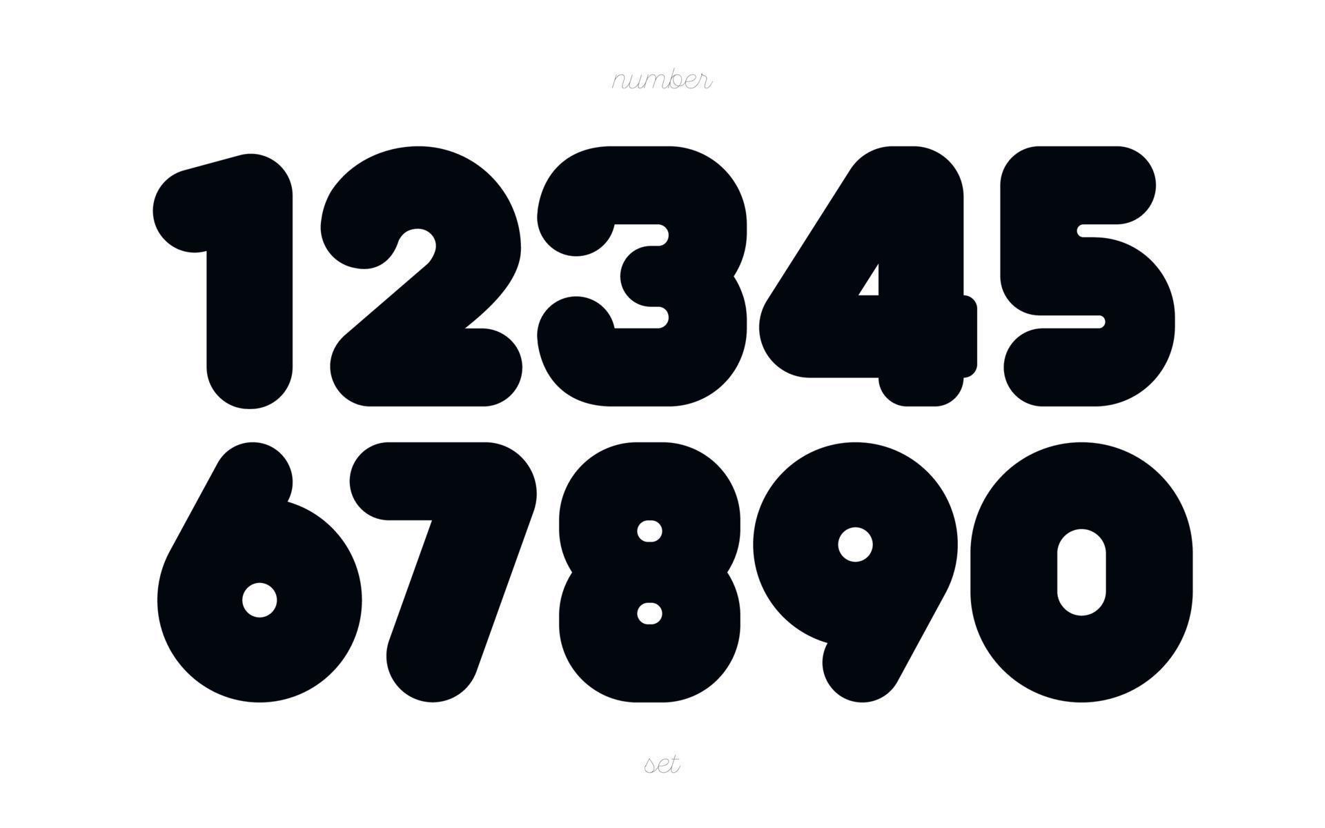 Set of numbers bold style trendy typography 7657242 Vector Art at Vecteezy Set of numbers bold style trendy typography 7657242 Vector Art at Vecteezy