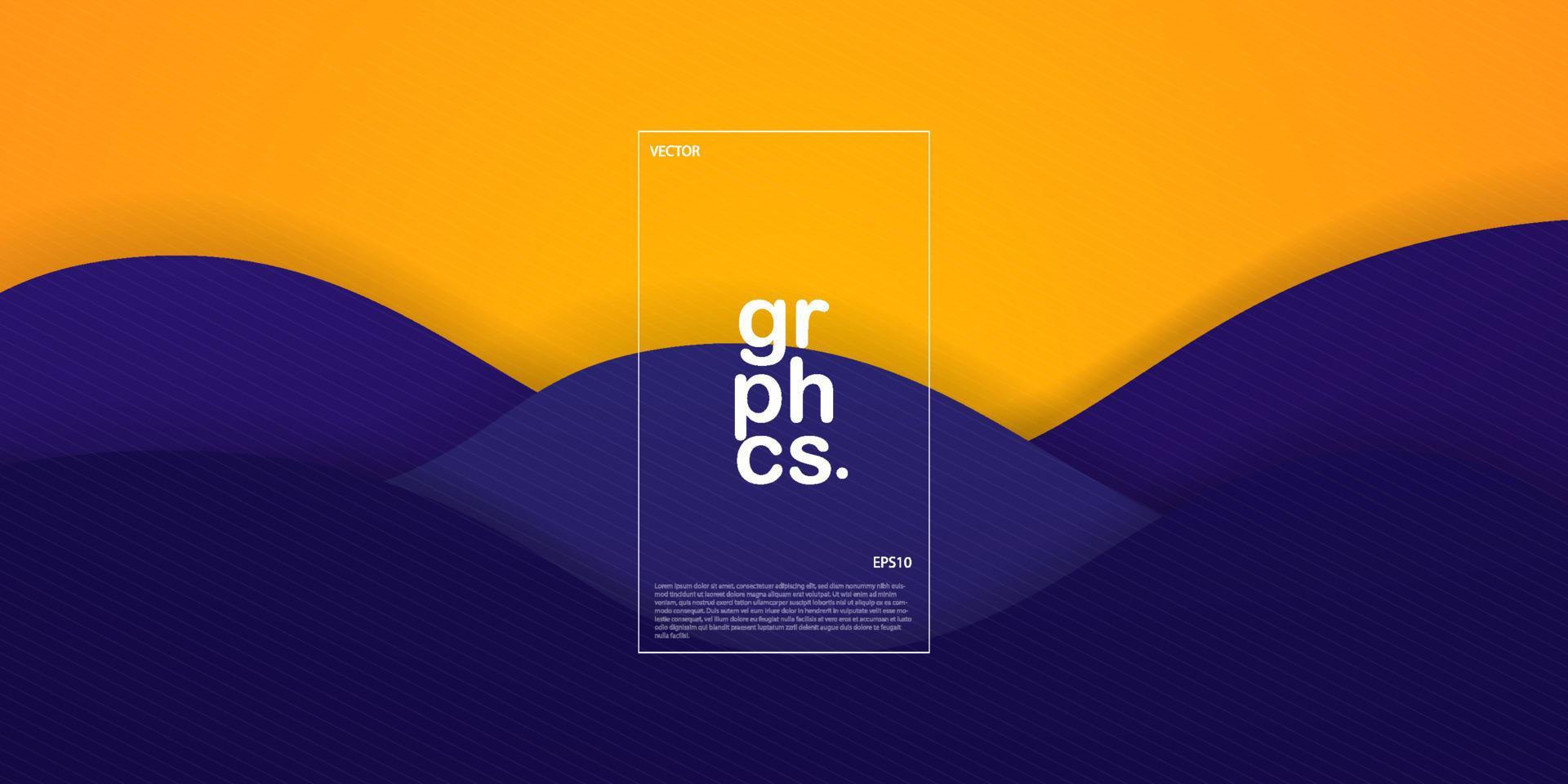 Modern Premium Colorful Wavy Abstract Background With Gradient Dark Purple And Orange