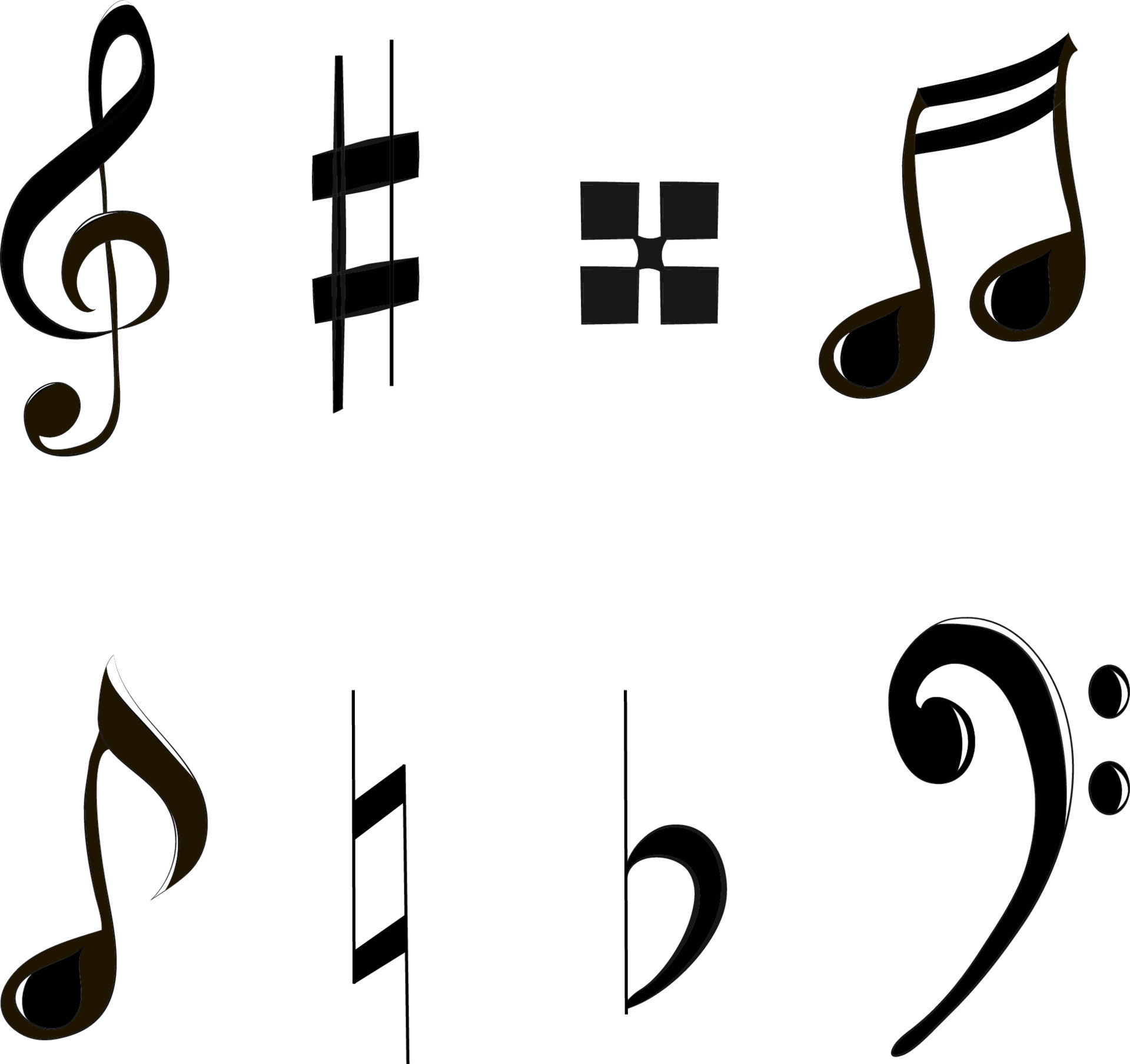Music Note Silhouette Vector