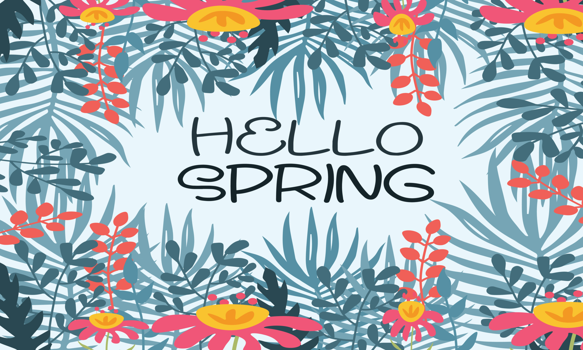 hello spring template cards 7661037 Vector Art at Vecteezy