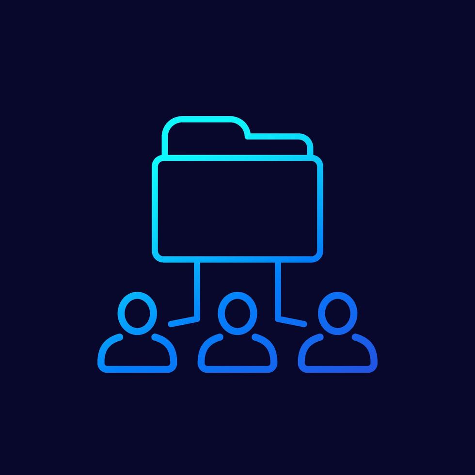 project folder and users linear icon 7682261 Vector Art at Vecteezy